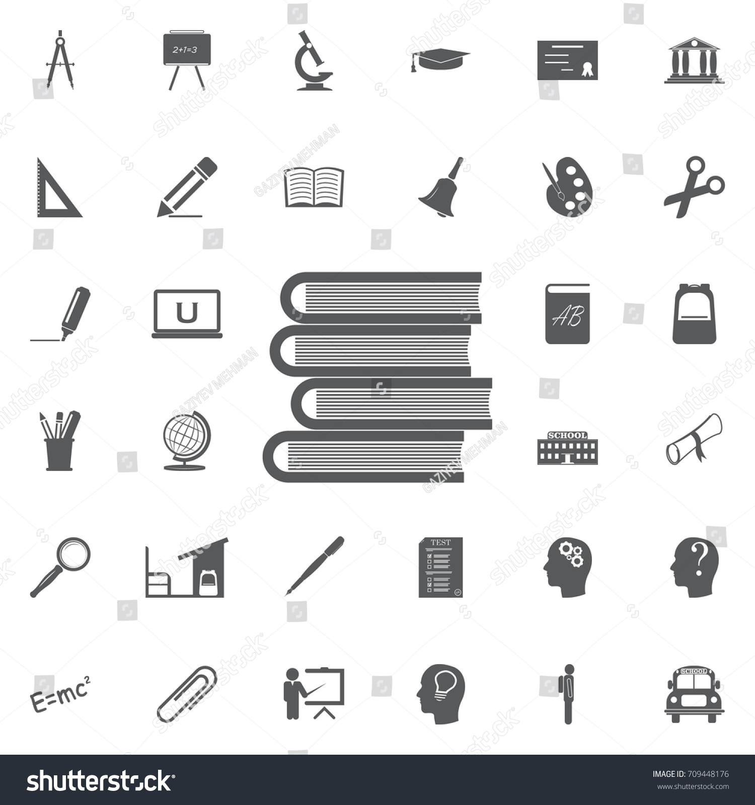 Vector Book Icon On White Background Stock Vector (Royalty Free ...