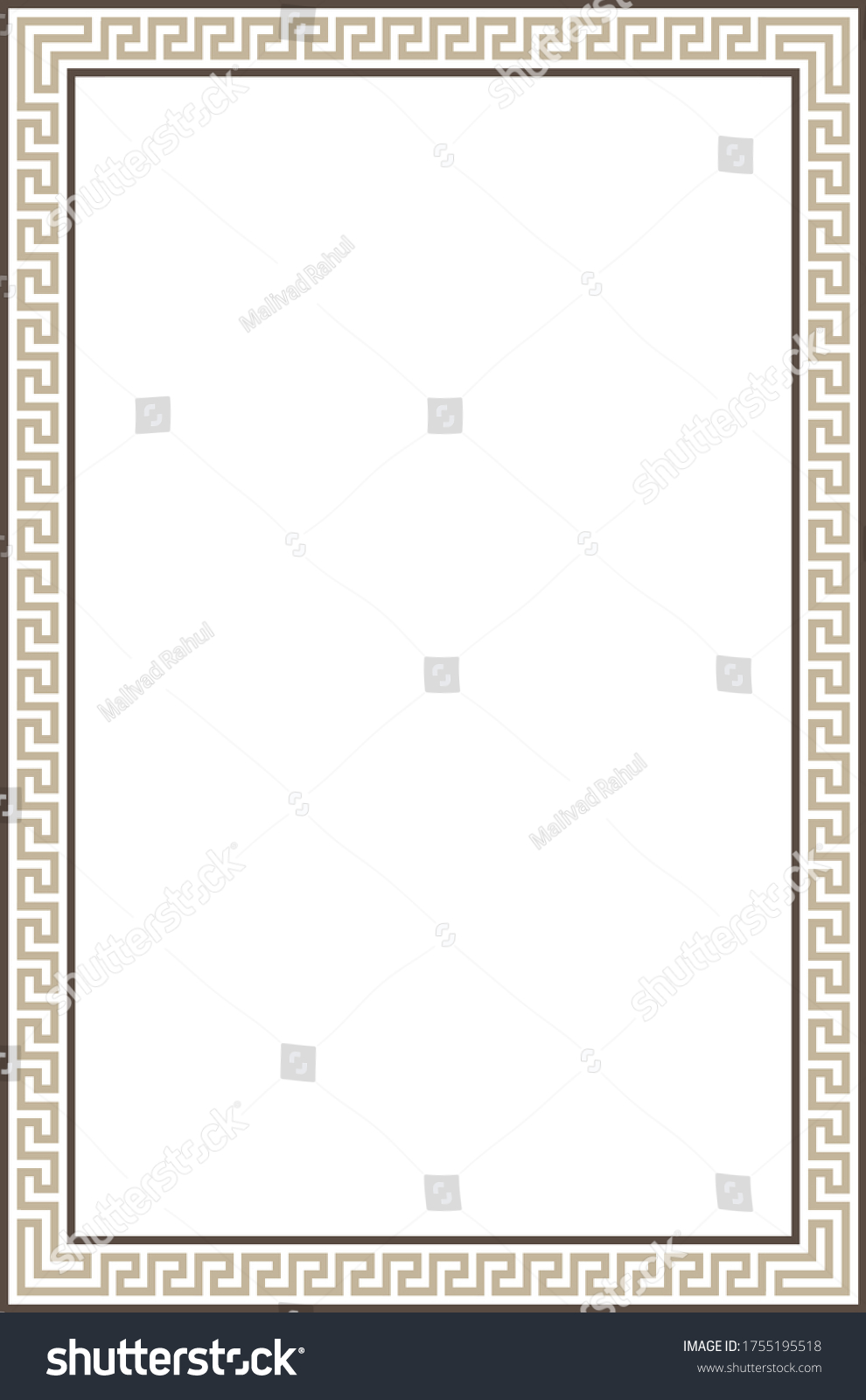 Vector Border Design Brown Color Stock Vector (Royalty Free) 1755195518 ...