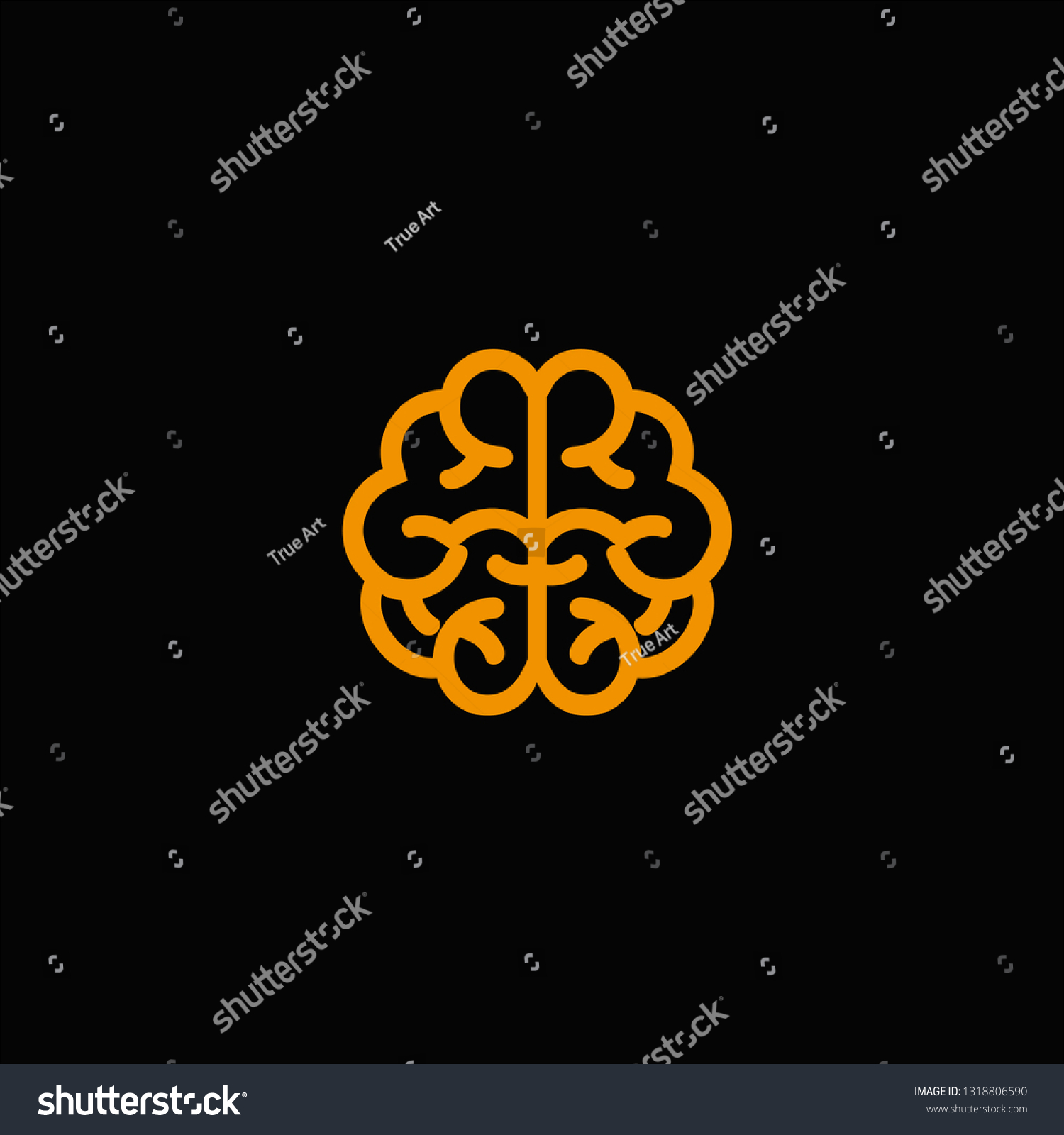 Vector Brain Icon Brain Logo Template Stock Vector (Royalty Free ...