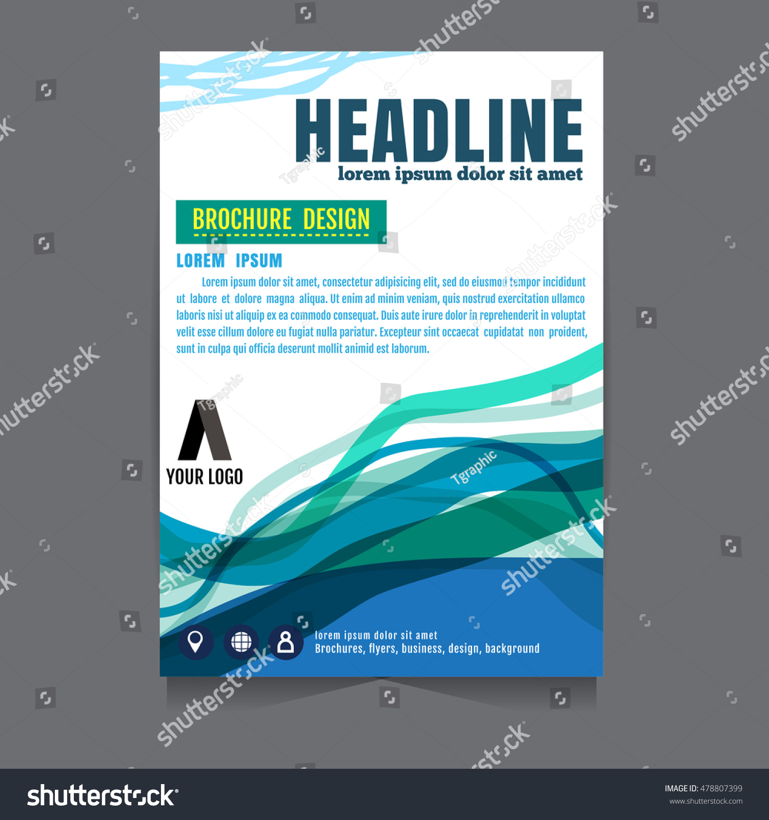 Vector Brochure Design Poster Creative Flyer: vector de stock (libre de ...