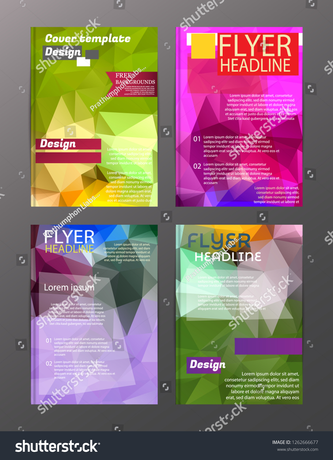 Vector Brochure Flyer Design Layout Templates Stock Vector (Royalty ...
