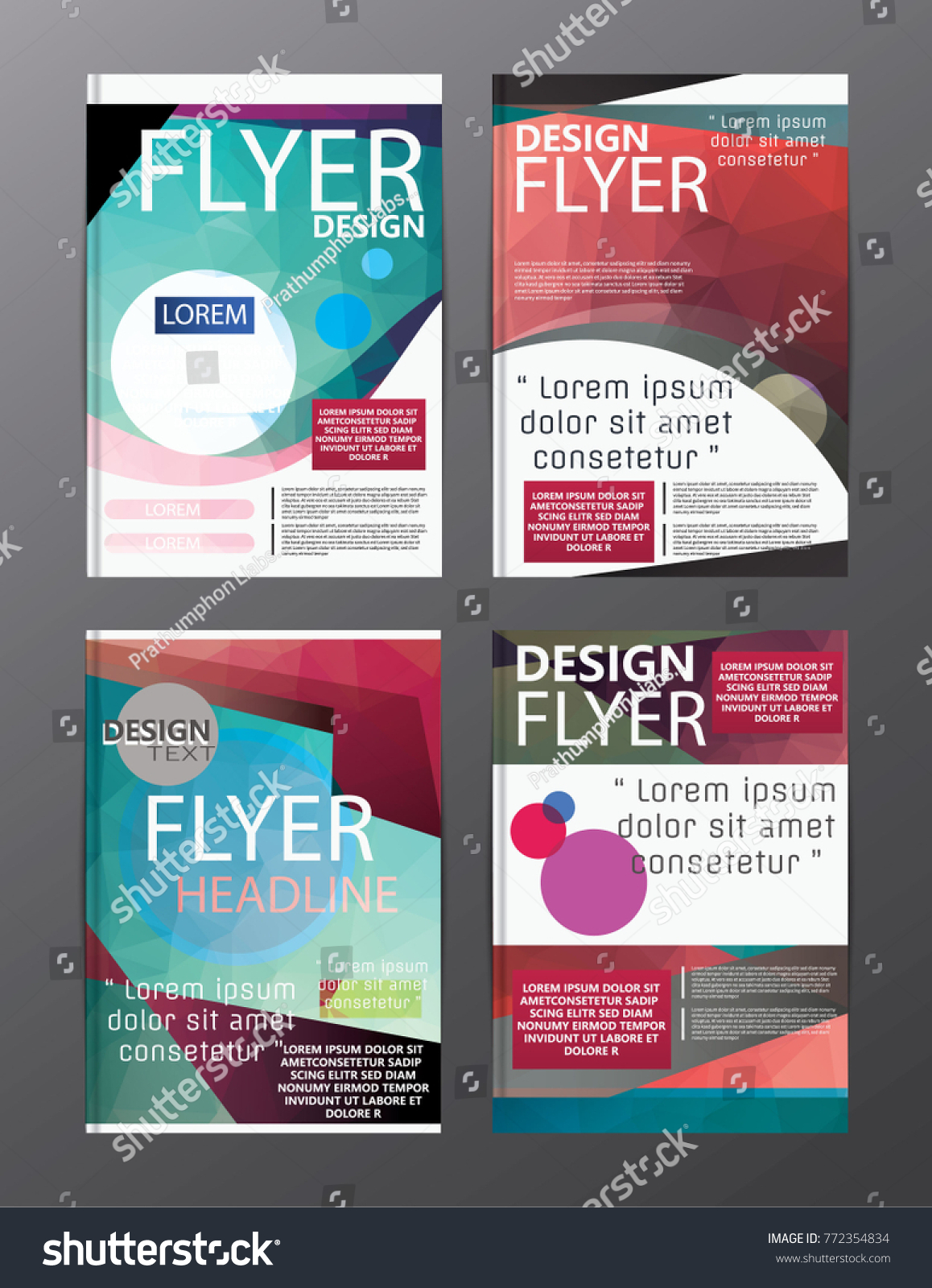 Vector Brochure Flyer Design Layout Templates Stock Vector (Royalty ...