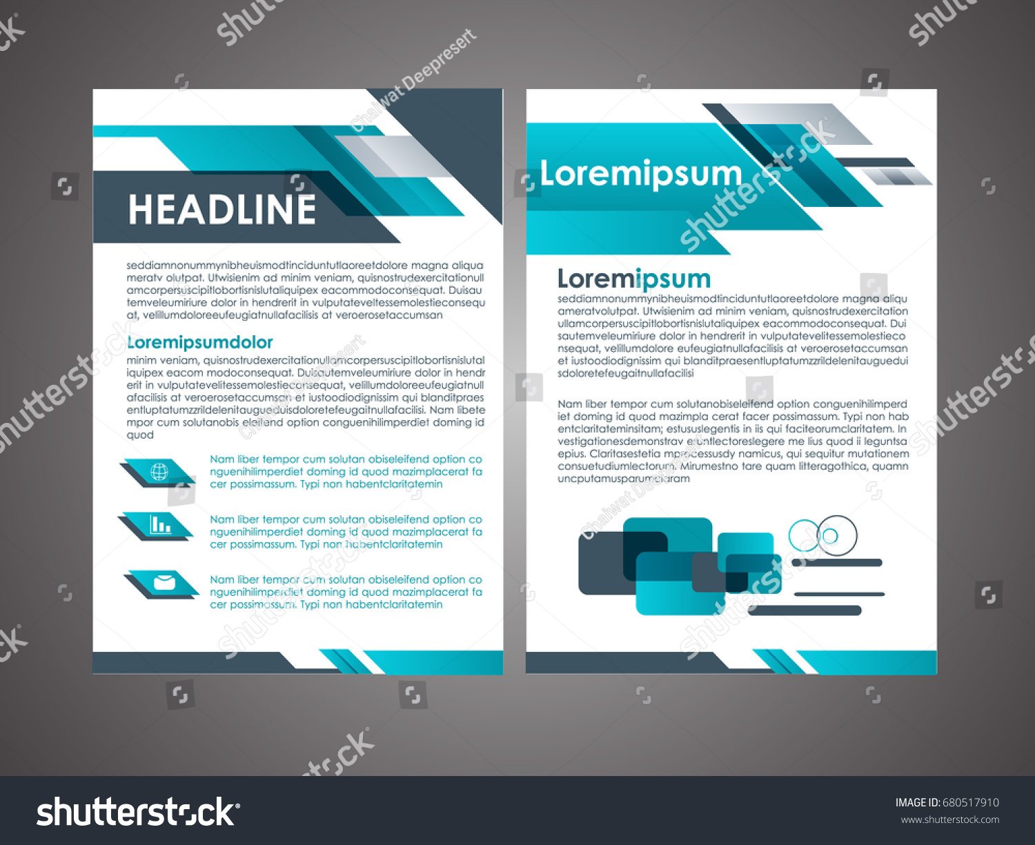 Vector Brochure Layout Design Template 库存矢量图（免版税）680517910 | Shutterstock