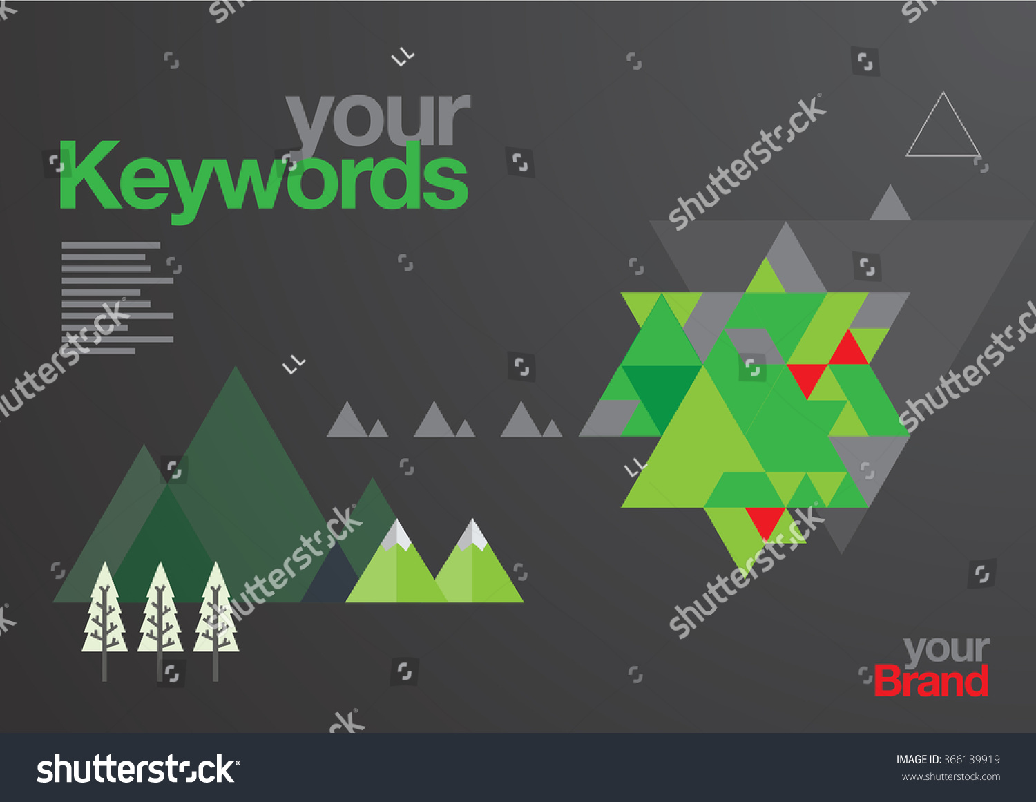 Vector Brochure Web Page Screen Layout Stock Vector (Royalty Free ...