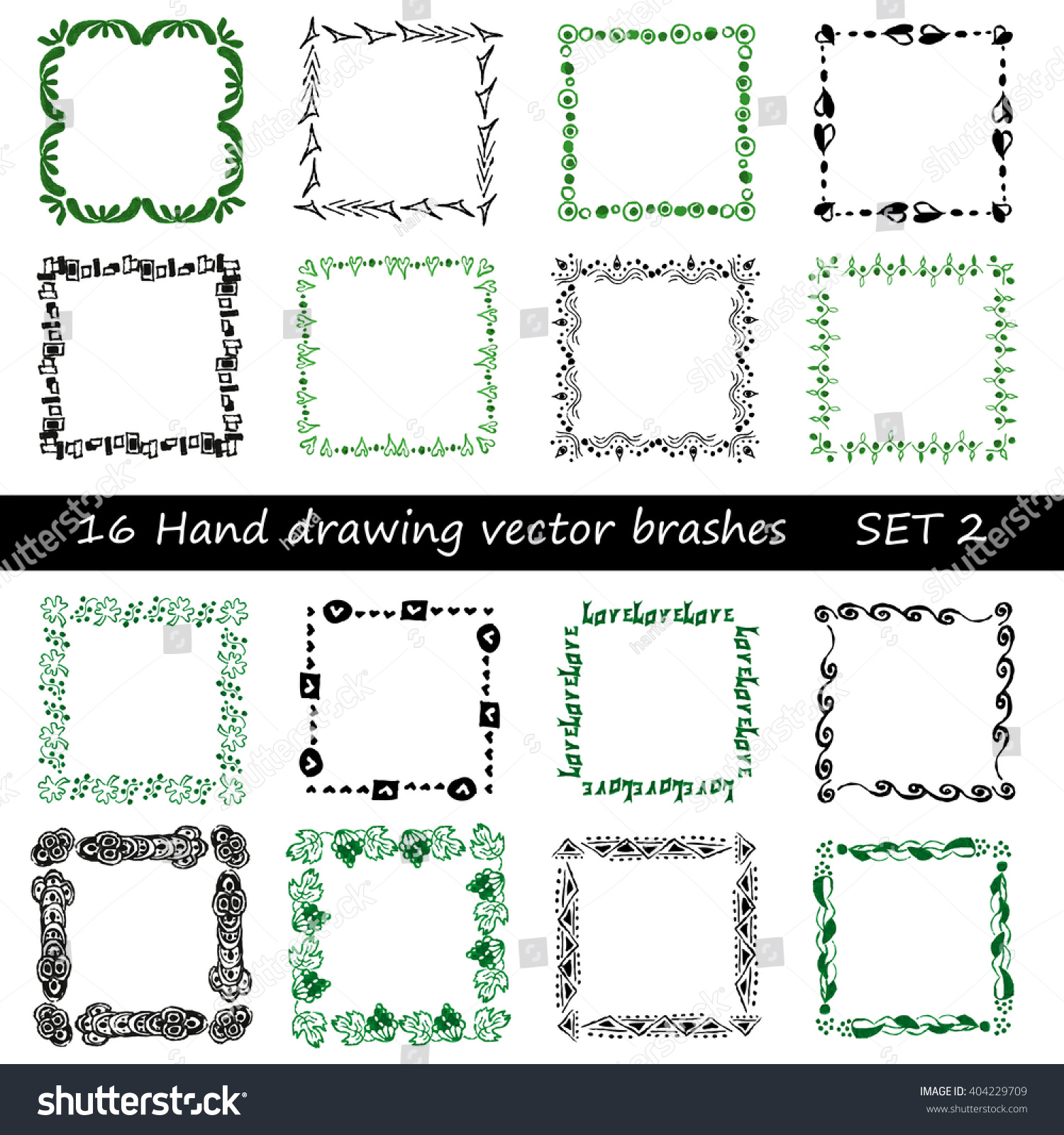 Vector Brushes Outer Inner Corner Tiles Stock Vector (Royalty Free ...