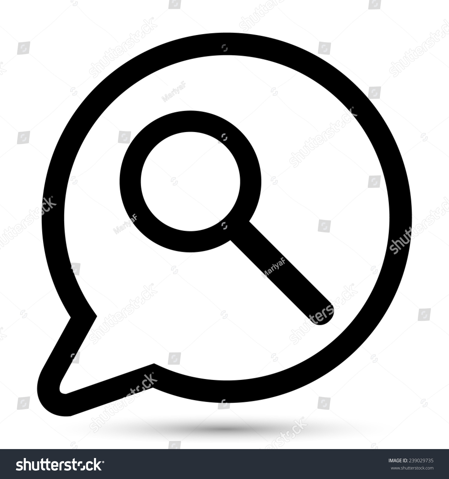 Vector Bubble Search Icon Stock Vector (Royalty Free) 239029735
