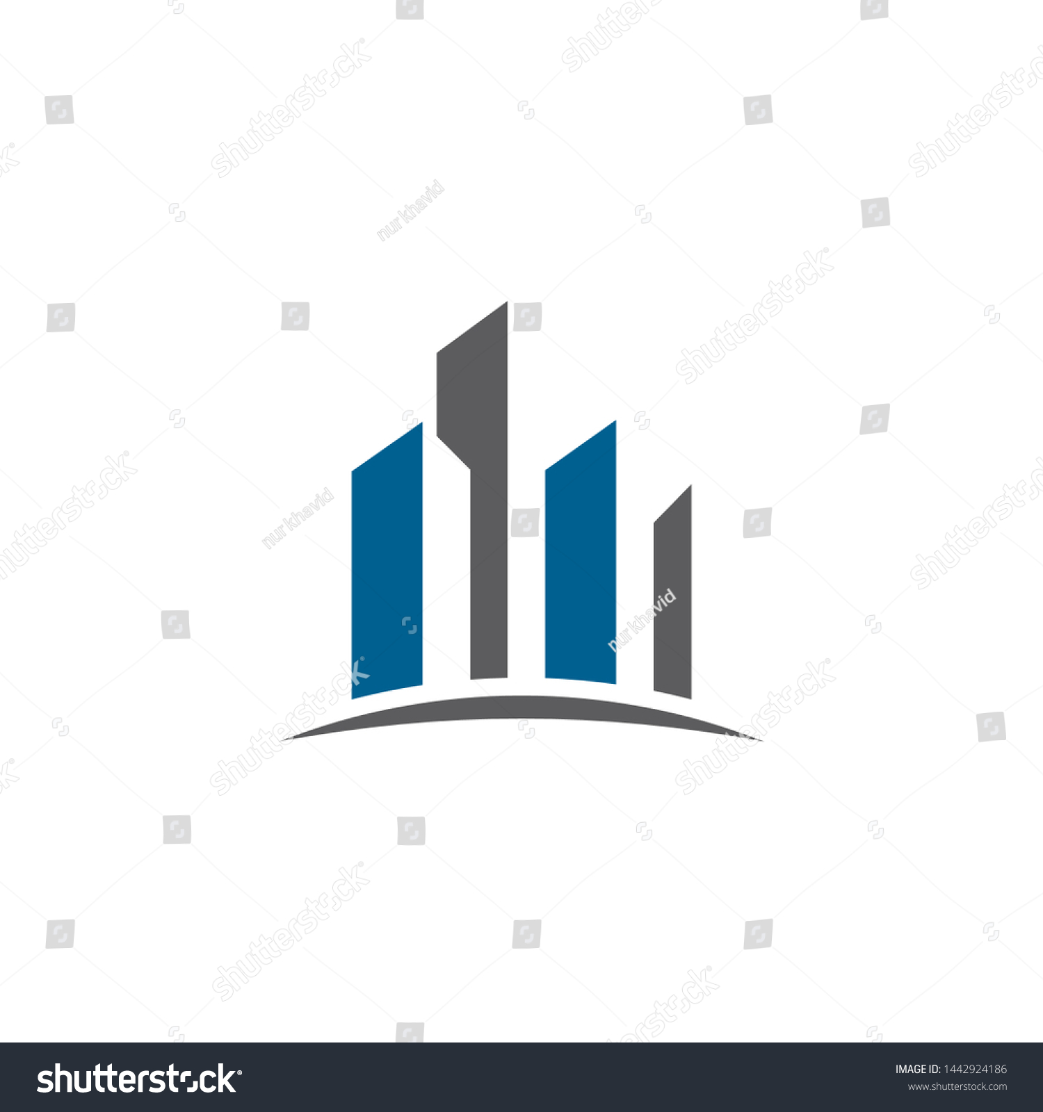 Vector Building Logo Real Estate Stock Vector (Royalty Free) 1442924186 ...