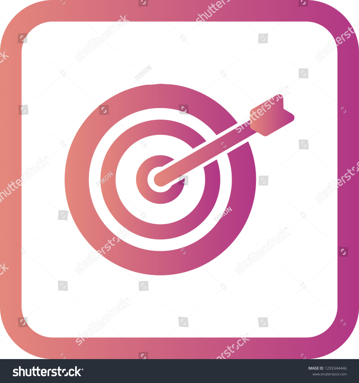 Vector Bullseye Icon Stock Vector (Royalty Free) 1293344446 | Shutterstock