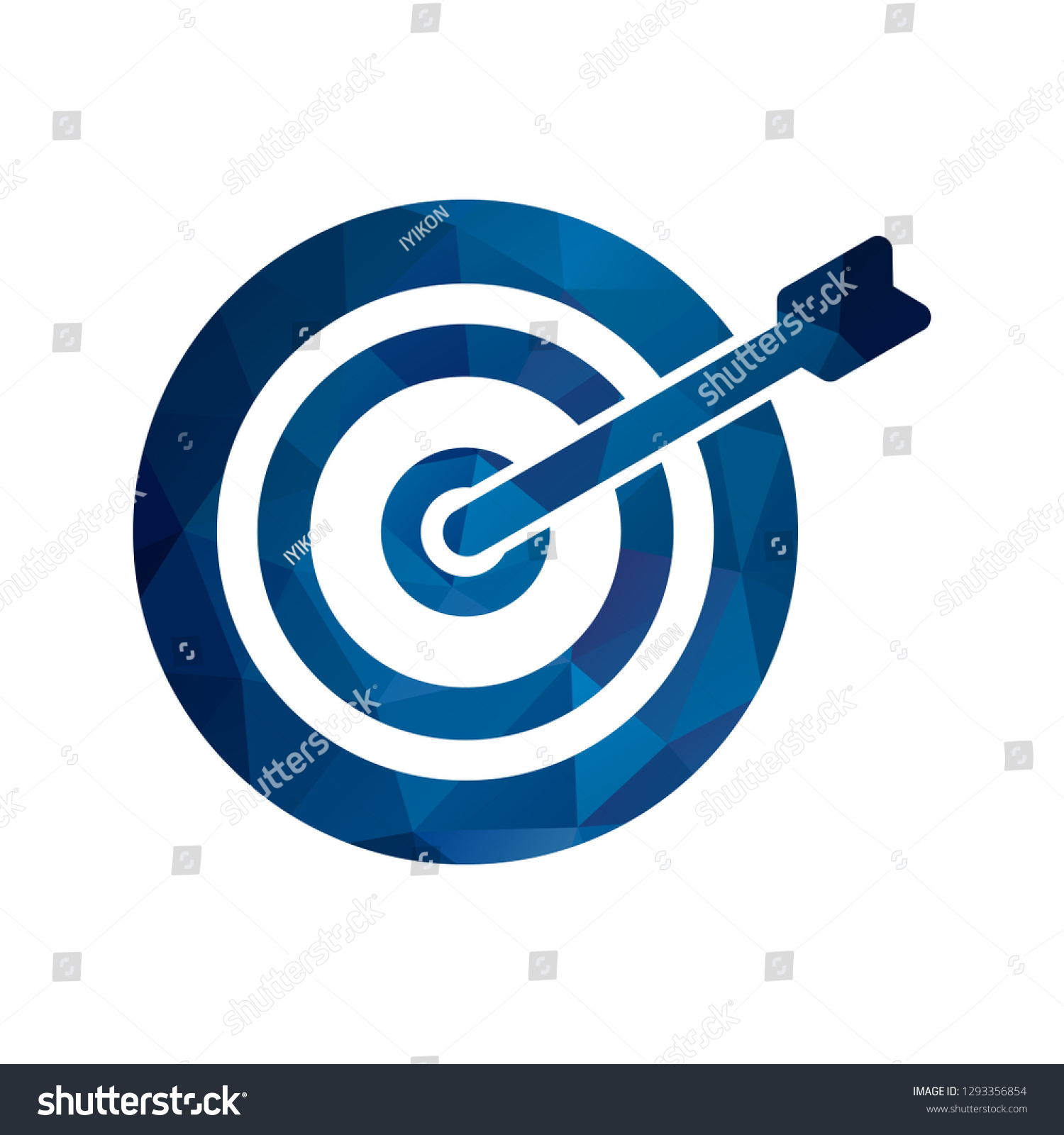 Vector Bullseye Icon Stock Vector (Royalty Free) 1293356854