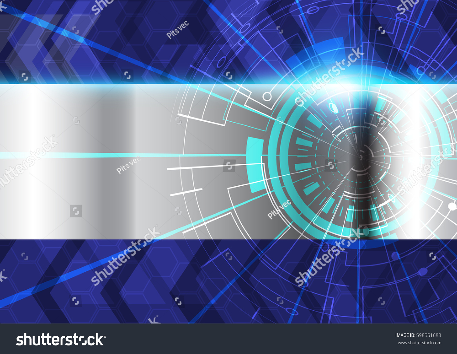 Vector Business Banner Poster Template Technology Stock Vector (Royalty ...