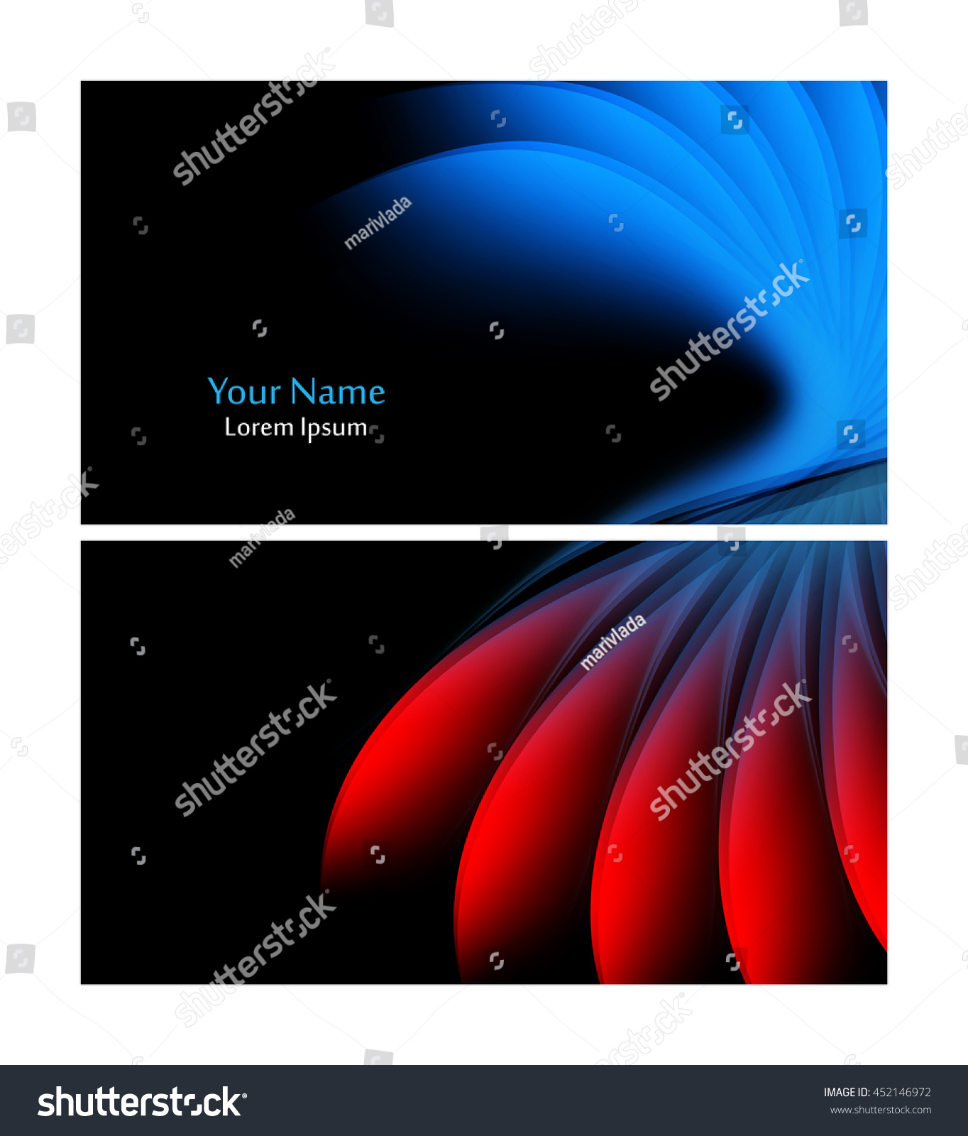 Vector Business Card Template Elements Design Stock Vector (Royalty ...