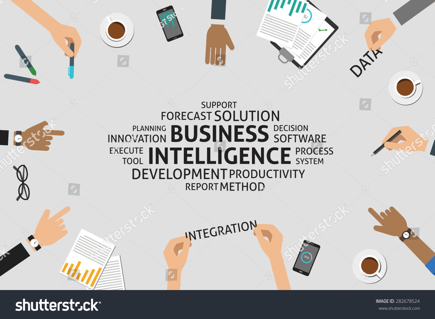 Vector Business Intelligence Concepttemplate Stock Vector (Royalty Free ...