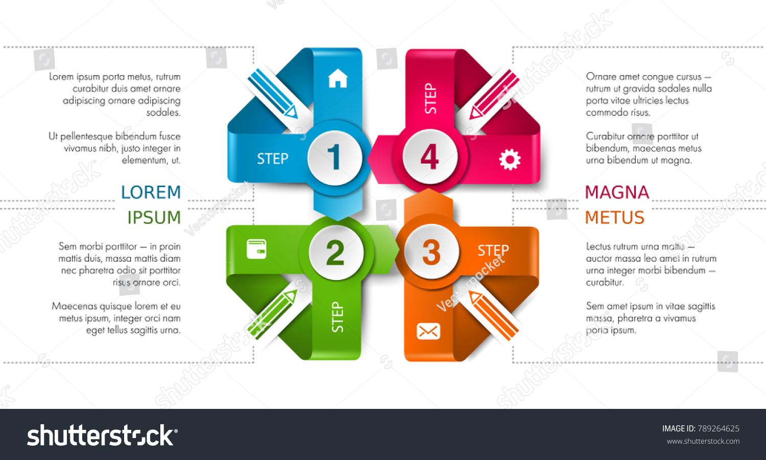 Vector Business Presentation Layout Infographic Workflow: Vector có sẵn ...