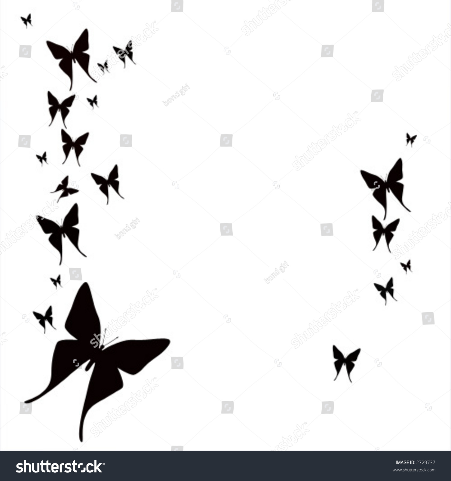 Vector Butterfly Frame Stock Vector (Royalty Free) 2729737 | Shutterstock