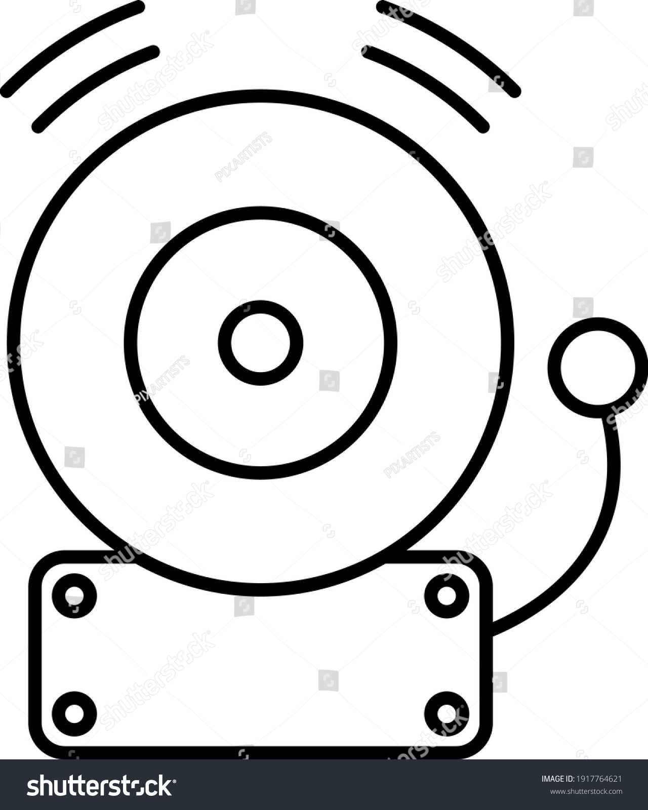 Vector Buzzer Outline Icon Design Stock Vector (Royalty Free ...