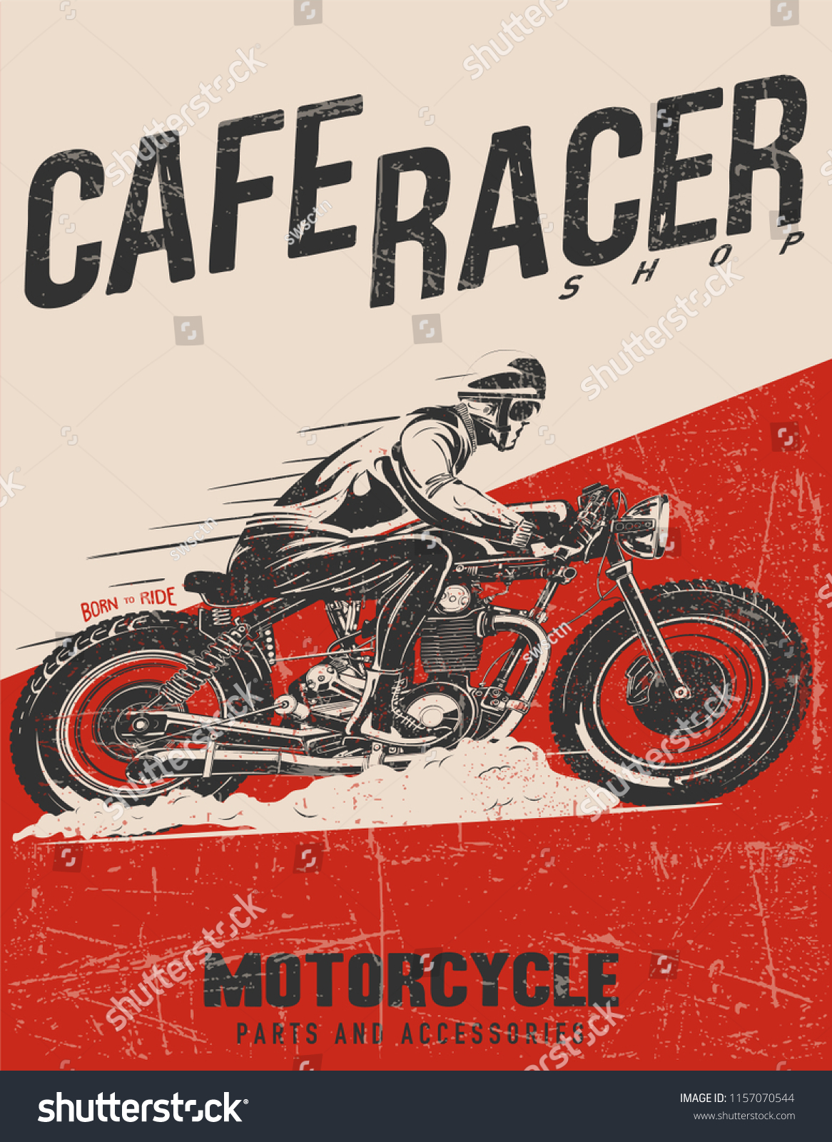 Vector Cafe Racer Poster Illustration Stock Vector (Royalty Free ...
