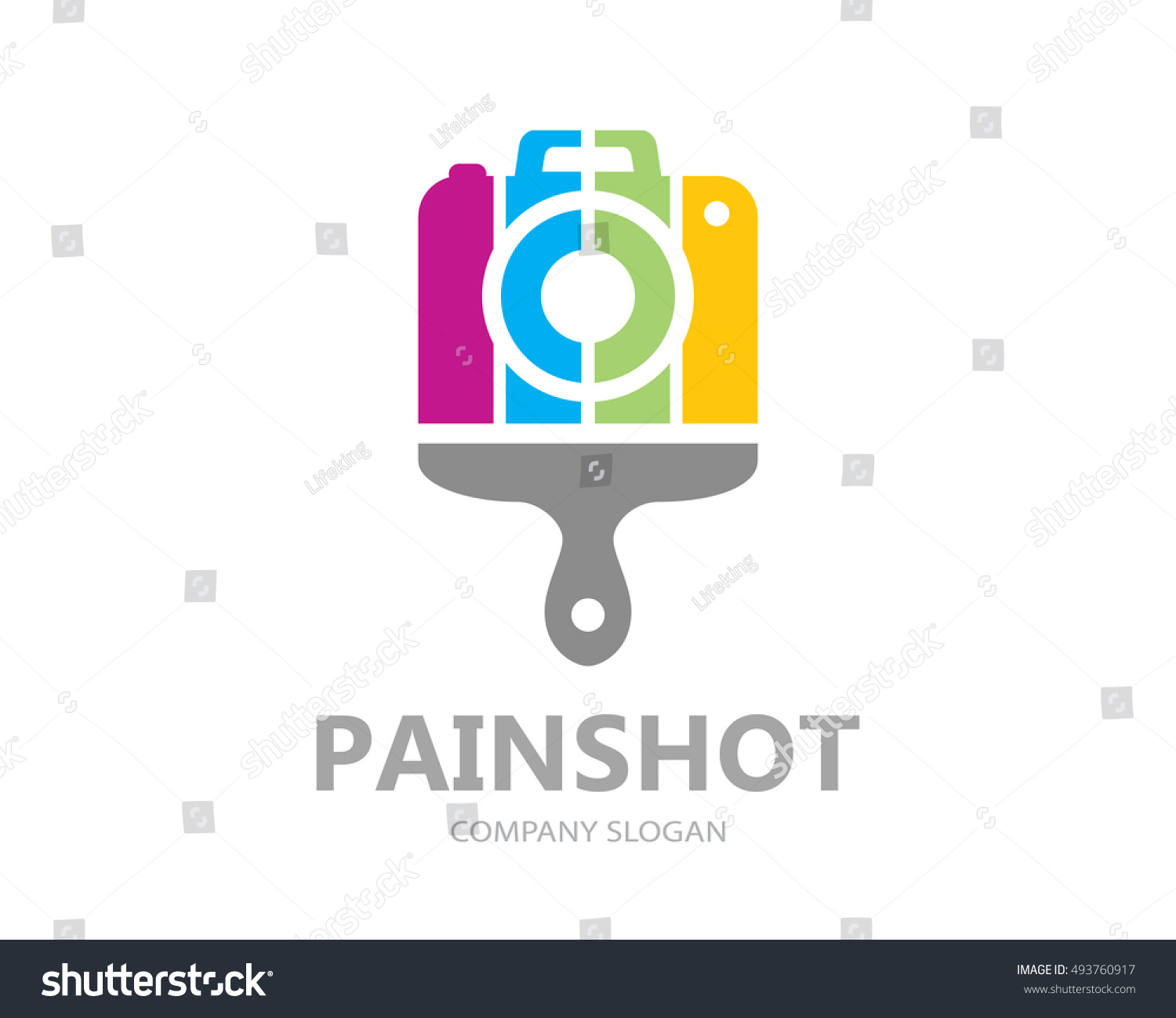 Vector Camera Paint Logo Template Design Stock Vector (Royalty Free ...