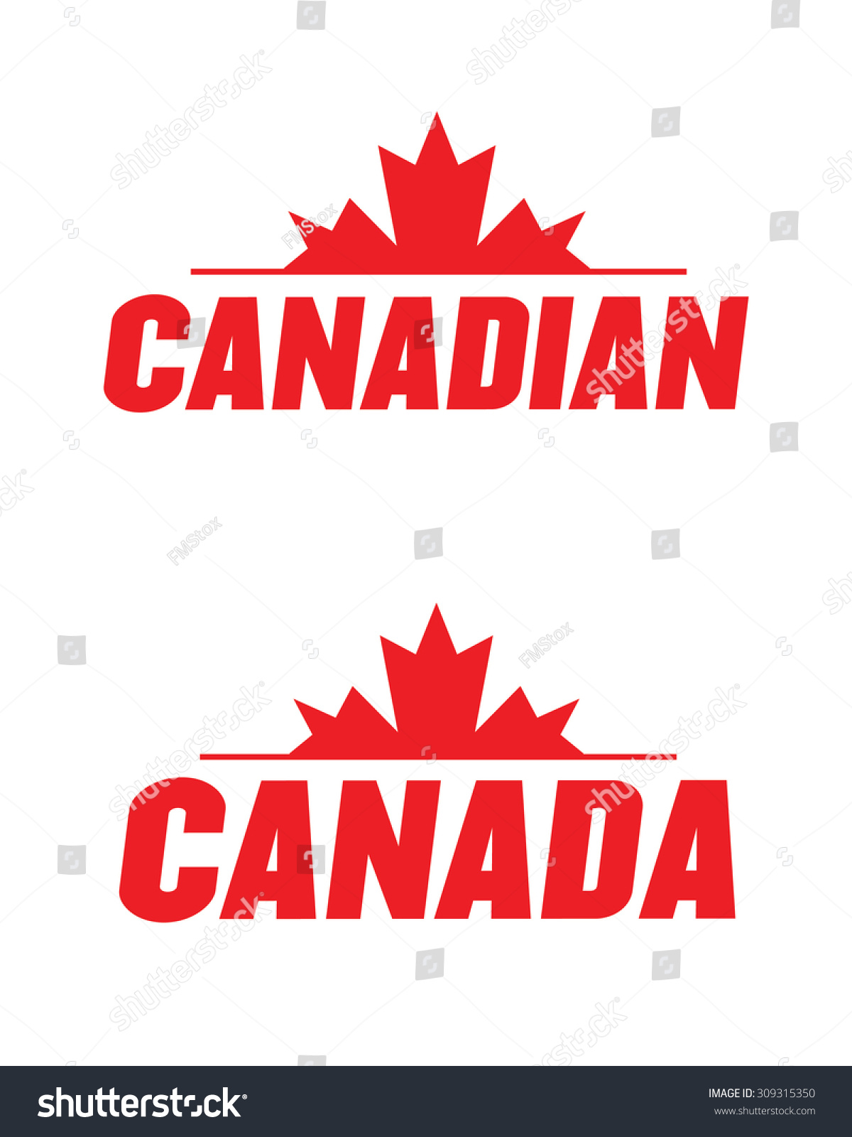 Vector Canada Icon Set Stock Vector (Royalty Free) 309315350