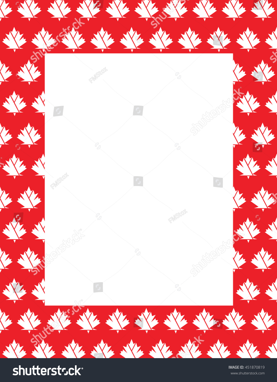 Vector Canadian Maple Leaf Frame Border Stock Vector (Royalty Free ...