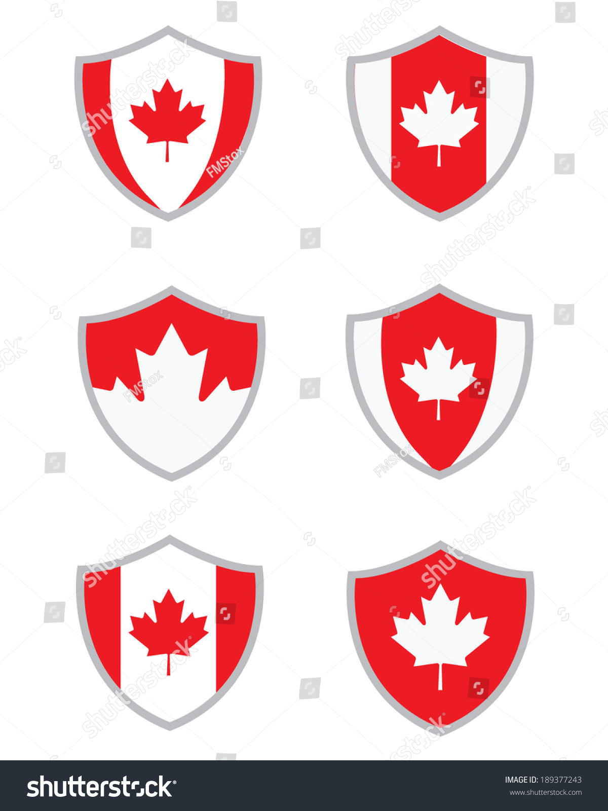 Vector Canadian Shield Logo Set Stock Vector (Royalty Free) 189377243 ...