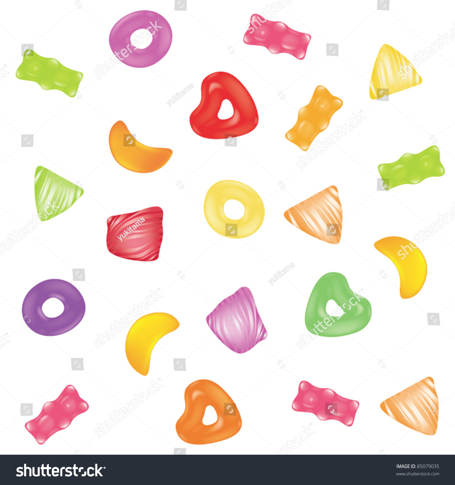 Vector Candies Jelly Background Stock Vector (Royalty Free) 85079035 ...