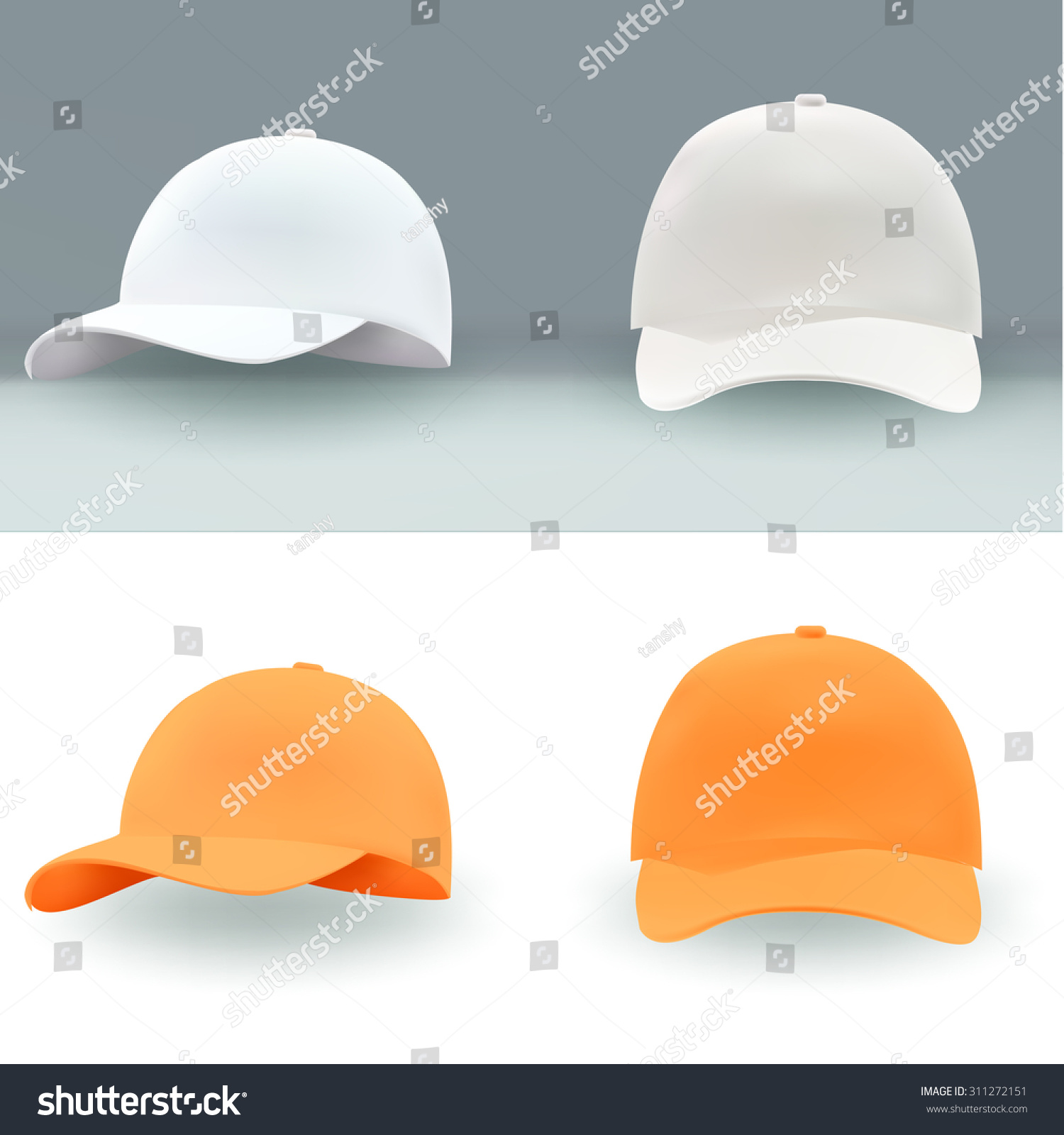 Vector Cap Applying Advertising Logos White: vector de stock (libre de ...