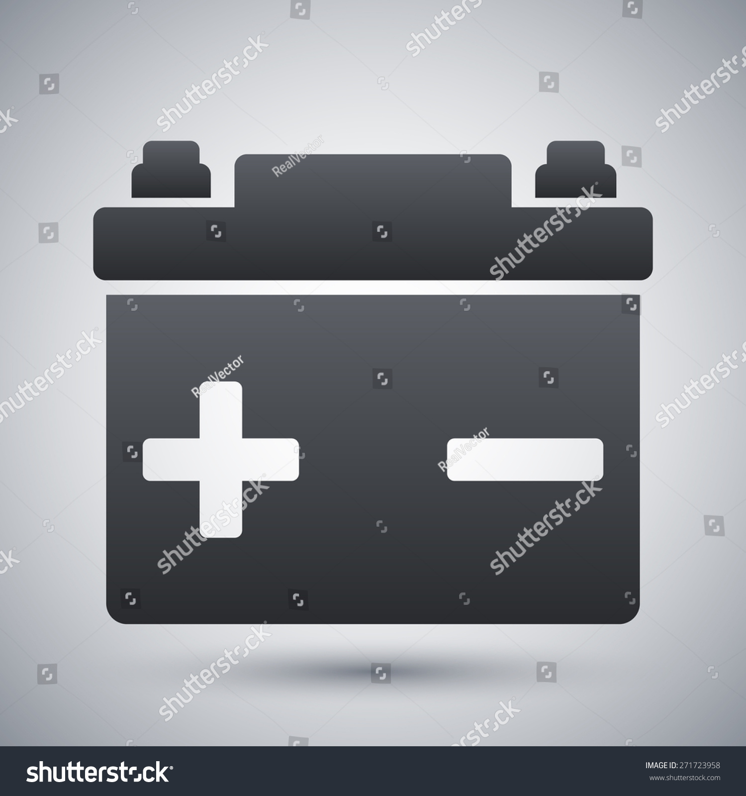 Vector Car Battery Icon Stock Vector (Royalty Free) 271723958 ...