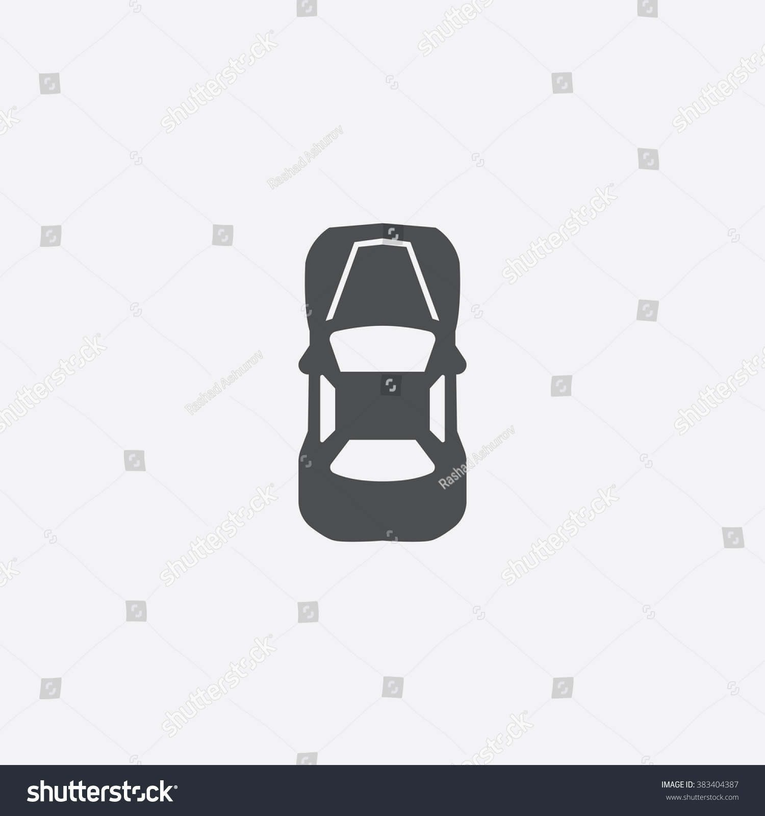 Vector Car Icon Top View Stock Vector (Royalty Free) 383404387 ...