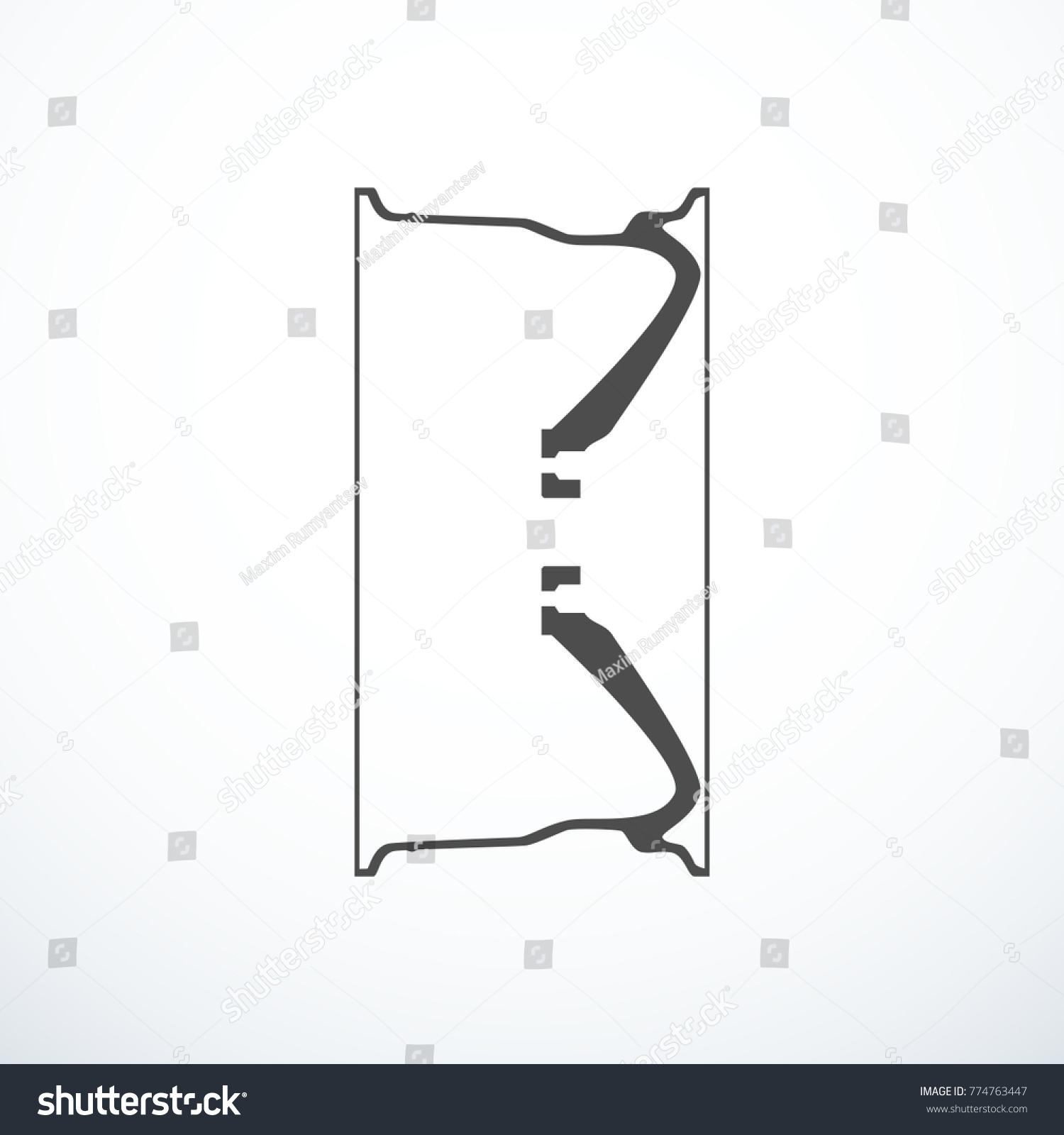Vector Car Wheel Cutaway Stock Vector (Royalty Free) 774763447 ...