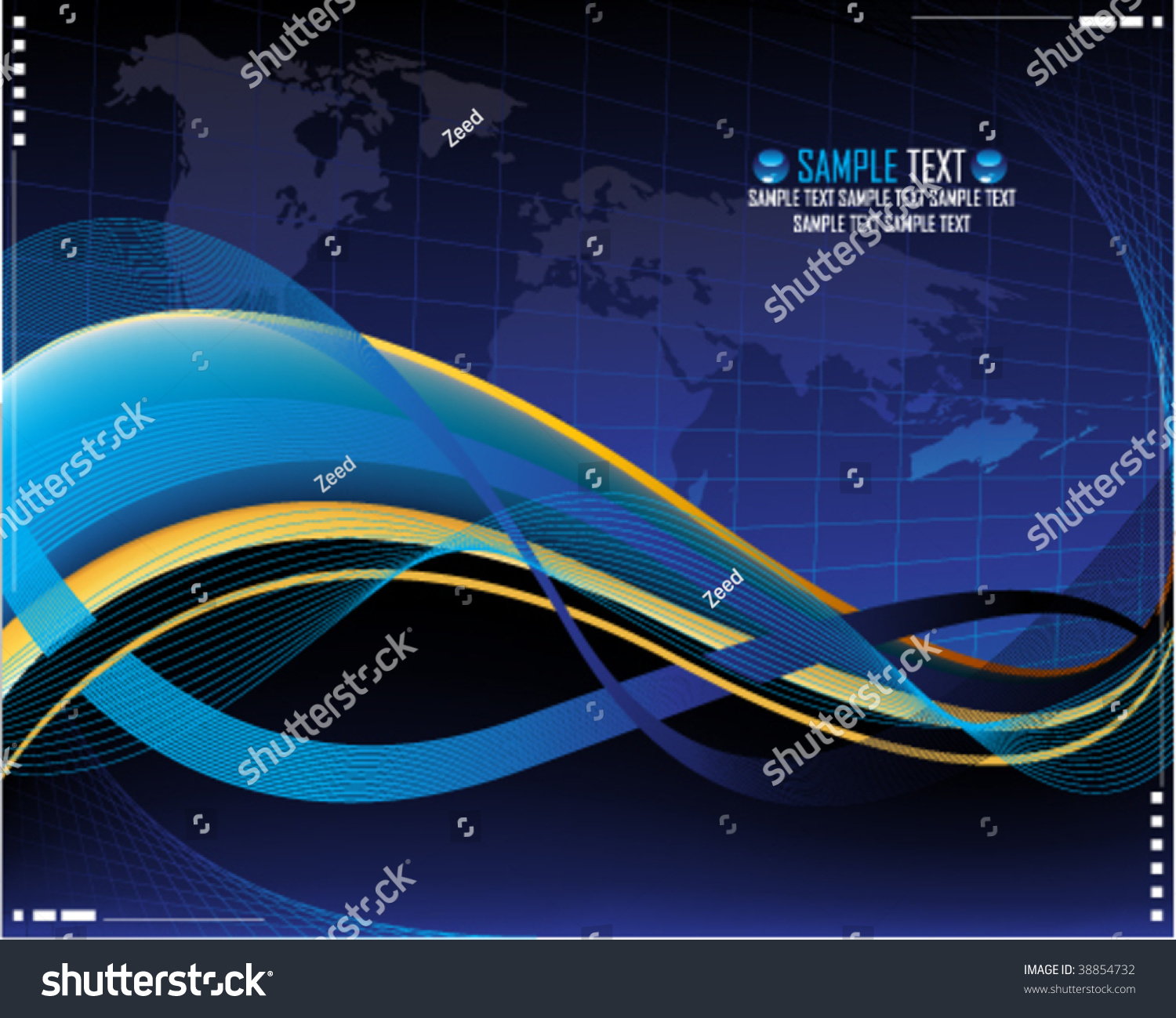 Vector Card Futuristic Design Stock Vector (Royalty Free) 38854732 ...