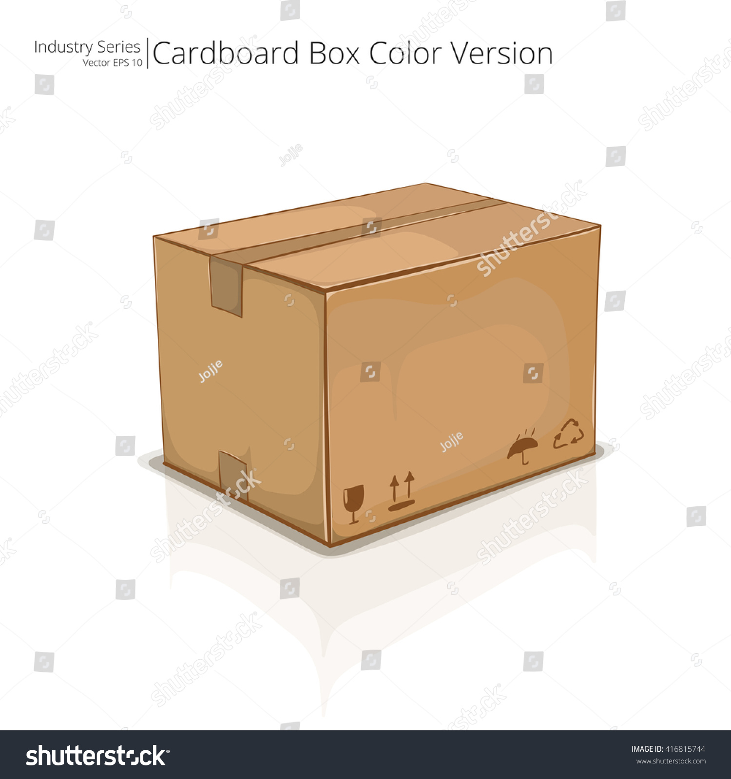 Vector Cardboard Box Abstract Closed Cardboard Stock Vector (Royalty ...