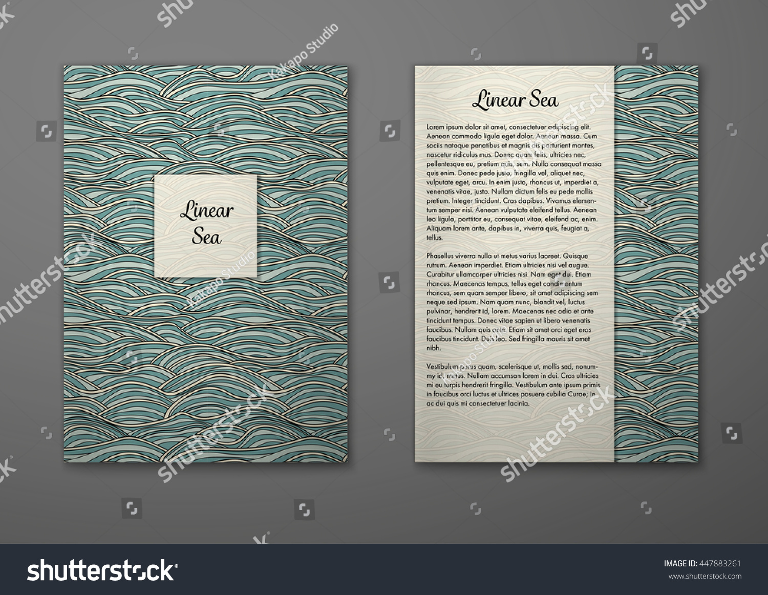 Vector Cards Pattern Abstract Waves Texture Stock Vector (Royalty Free ...