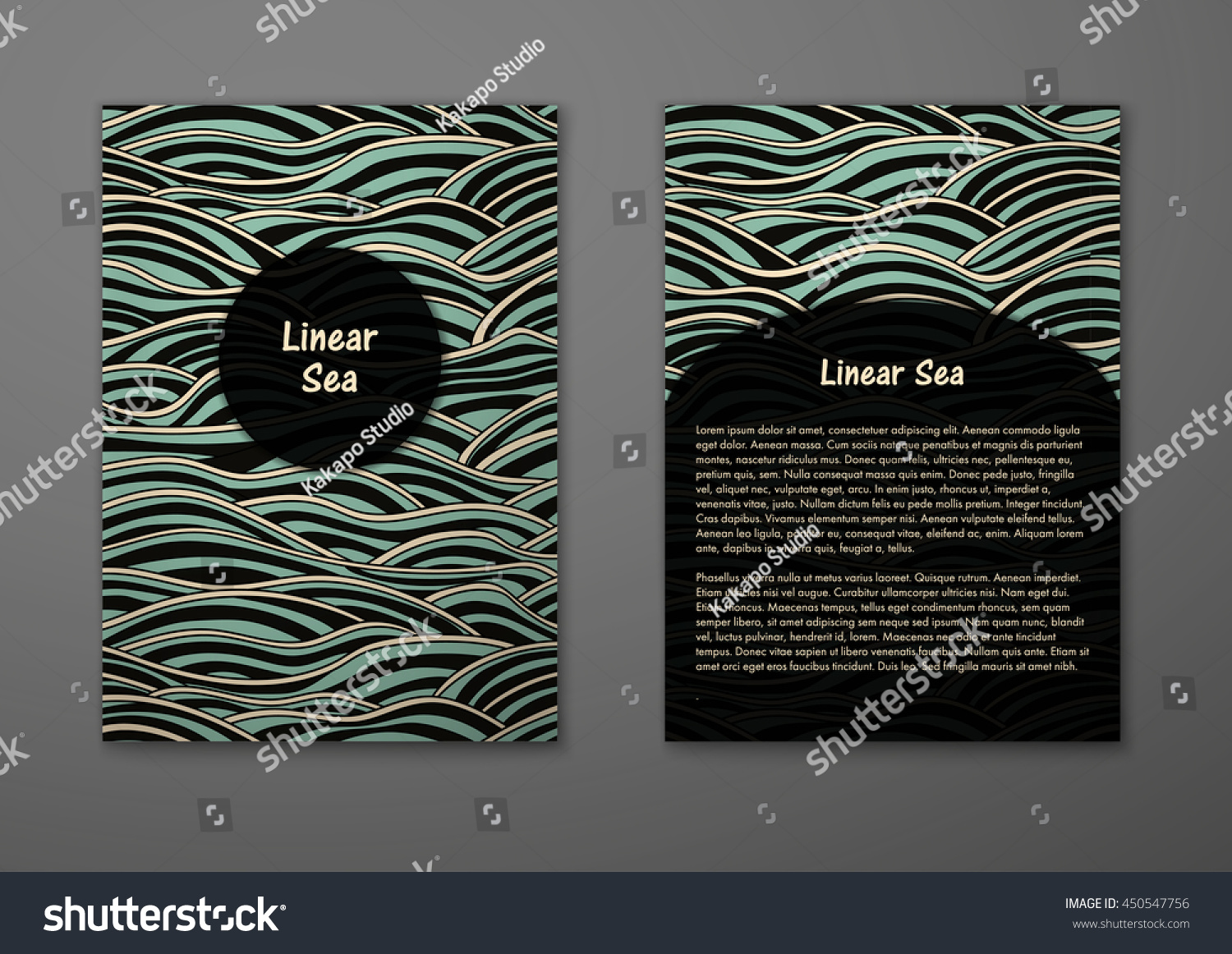 Vector Cards Pattern Abstract Waves Texture Stock Vector (Royalty Free ...