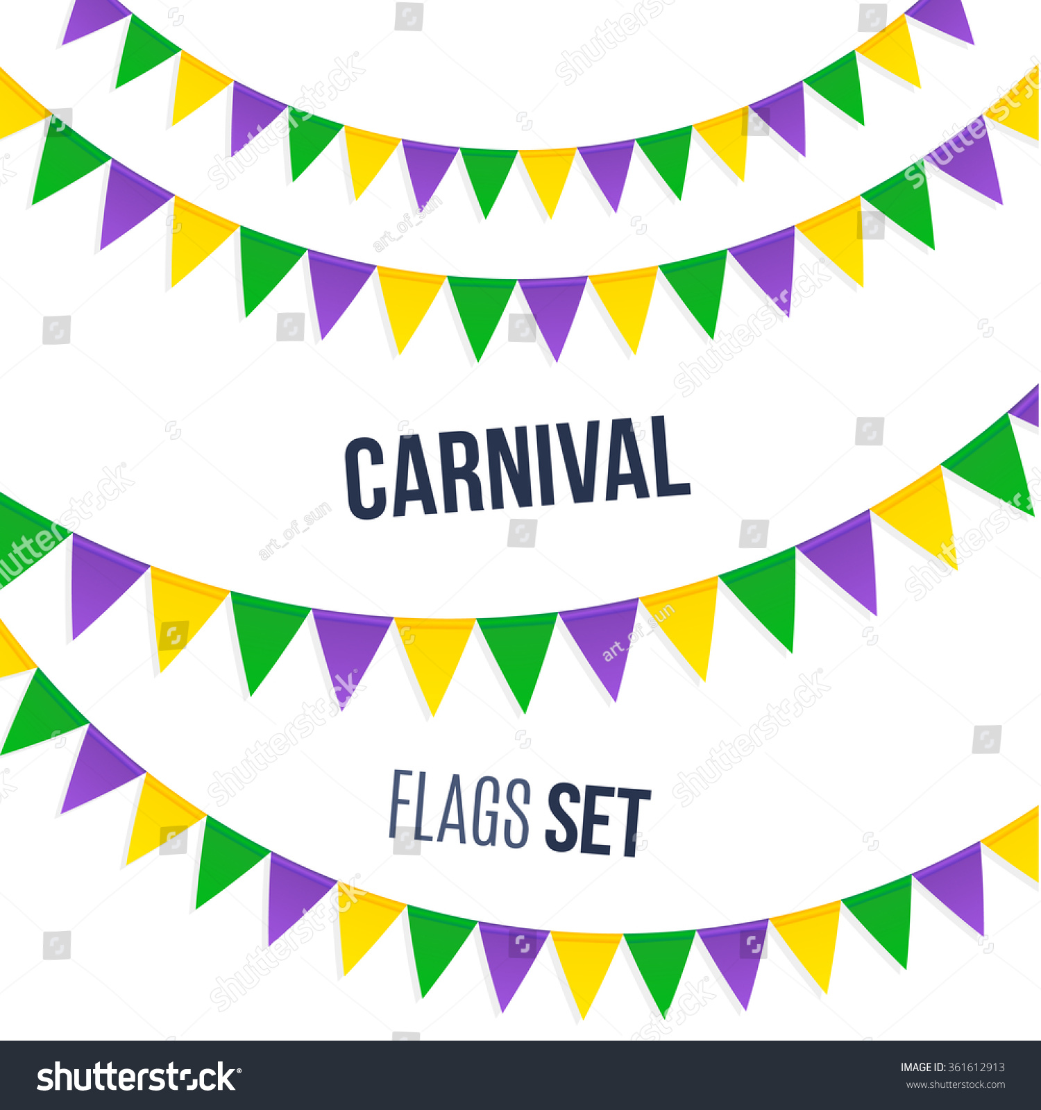 Vector Carnival Flags Set Isolated On Stock Vector (Royalty Free) 361612913