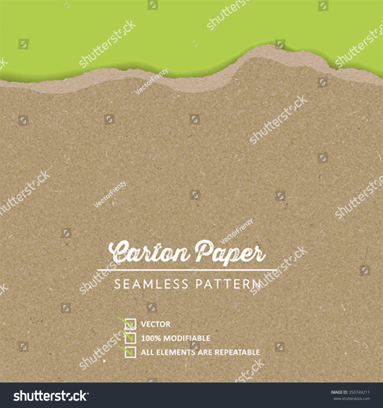 Vector Carton Paper Texture Continuous Torn Stock Vector (Royalty Free ...
