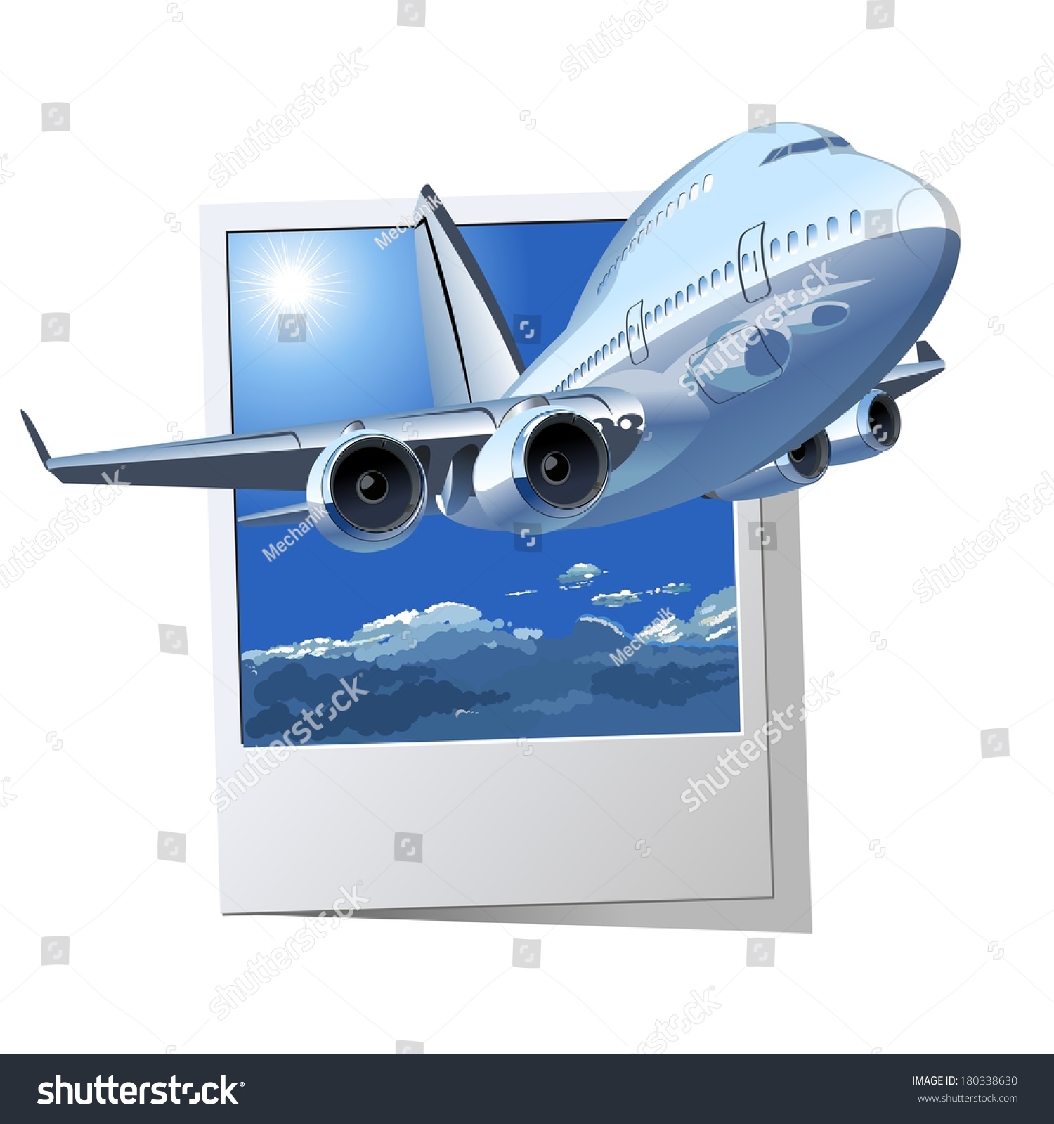 Vector Cartoon Airliner Stock Vector (Royalty Free) 180338630