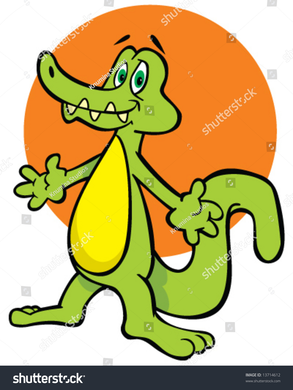 Vector Cartoon Alligator Stock Vector (Royalty Free) 13714612