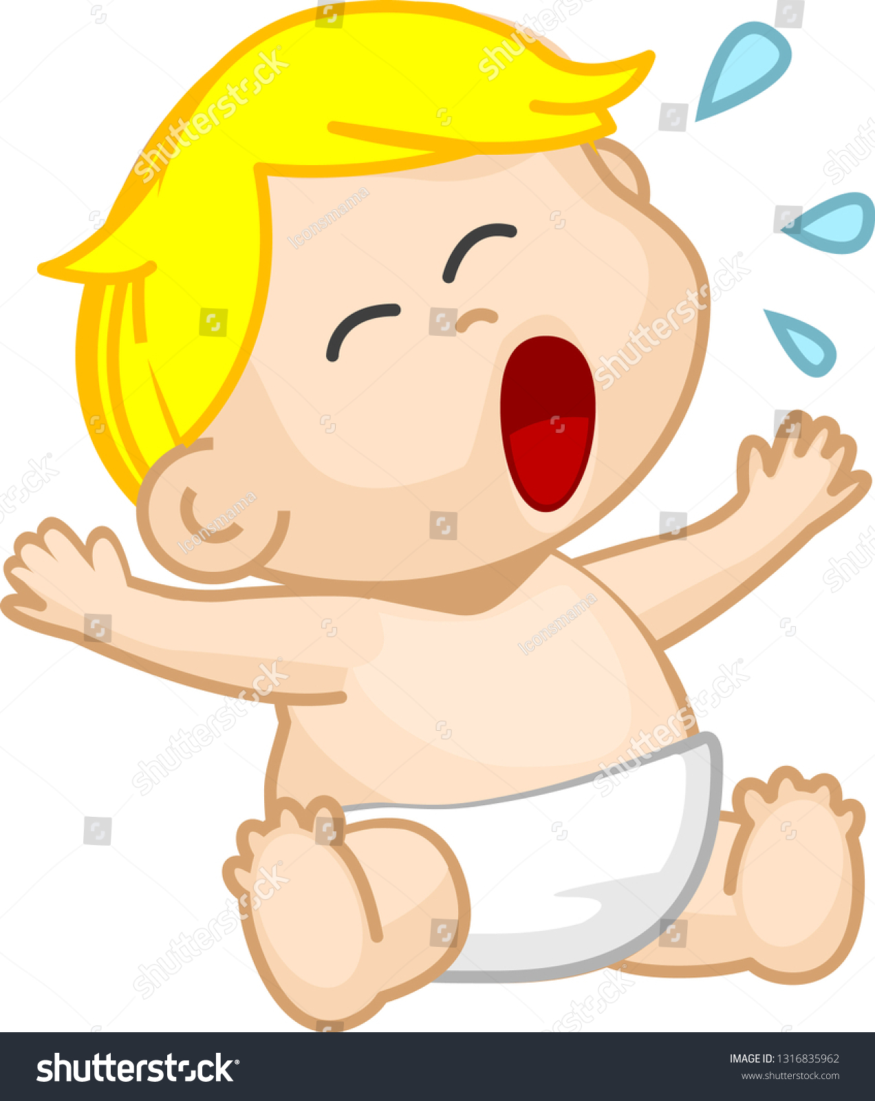 Vector Cartoon Baby Image Stock Vector (Royalty Free) 1316835962 ...