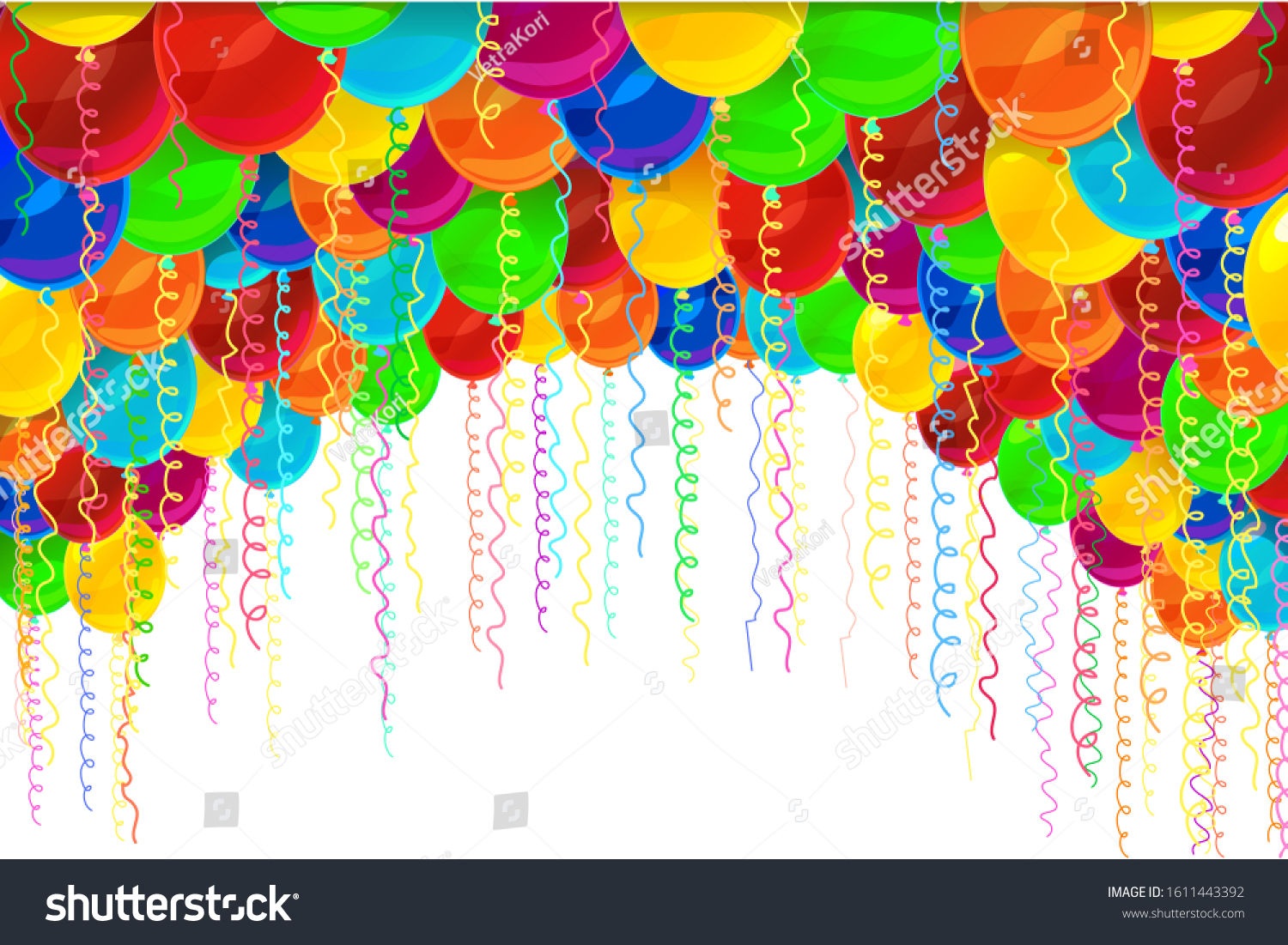 Vector Cartoon Balloon Border Background On Stock Vector (Royalty Free ...