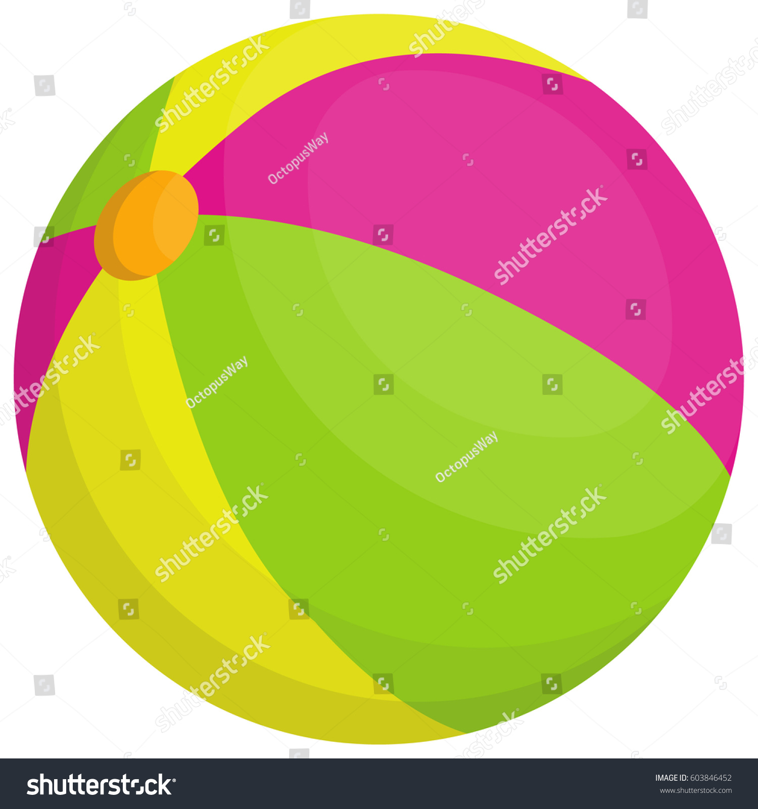 Vector Cartoon Beach Ball Stock Vector (Royalty Free) 603846452