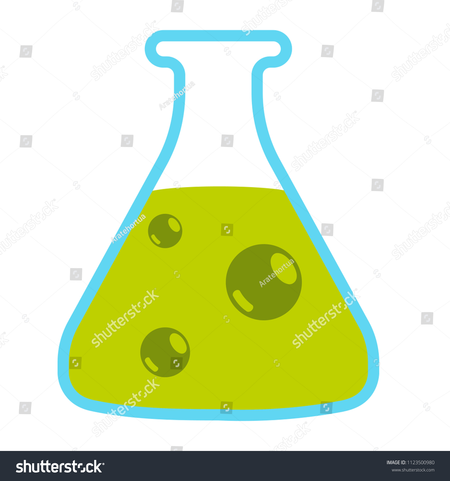 Vector Cartoon Beaker Isolated On White Stock Vector (Royalty Free ...