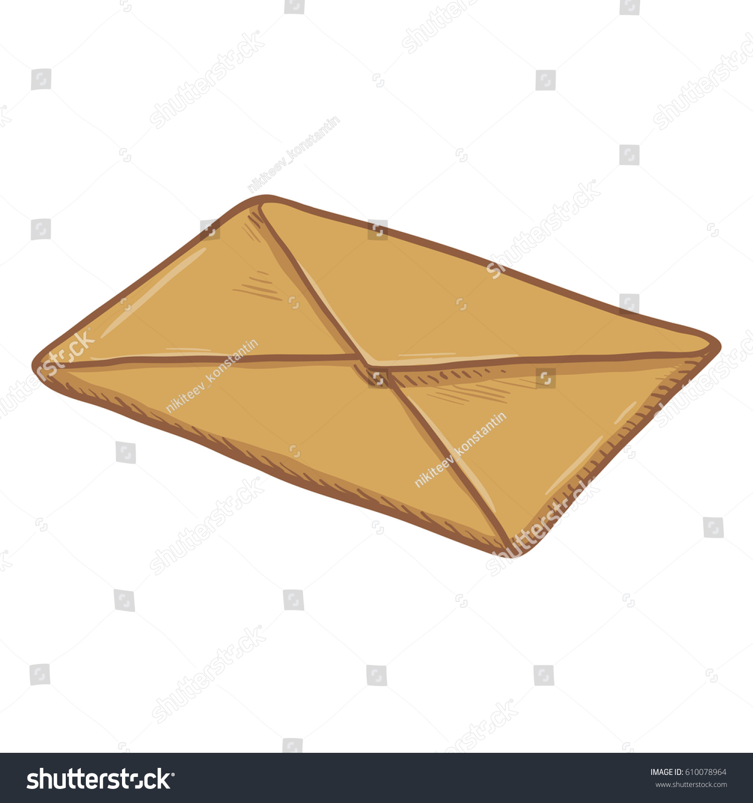 Vector Cartoon Blank Brown Envelope On: Vector có sẵn (miễn phí bản ...