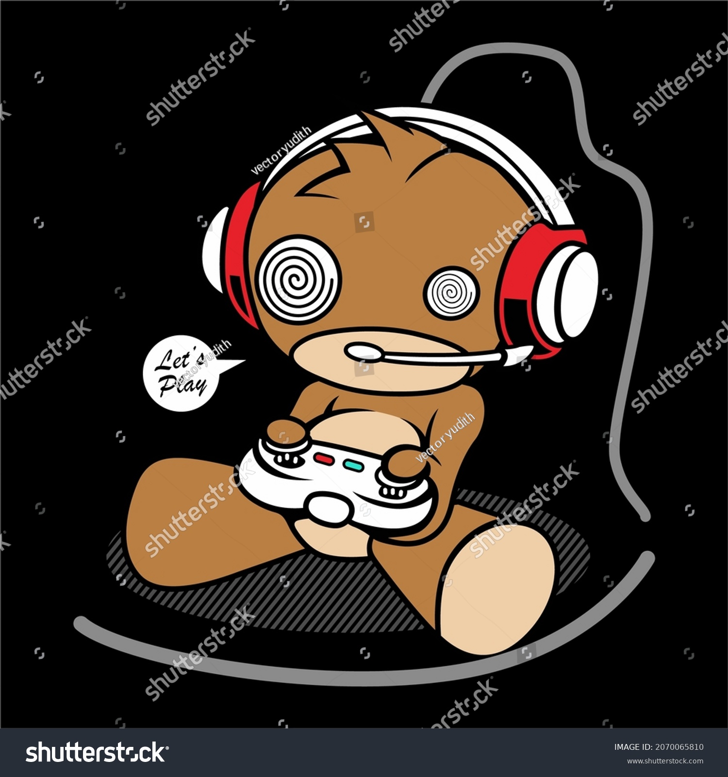 Vector Cartoon Brown Bear Cub Playing: เวกเตอร์สต็อก (ปลอดค่าลิขสิทธิ์ ...