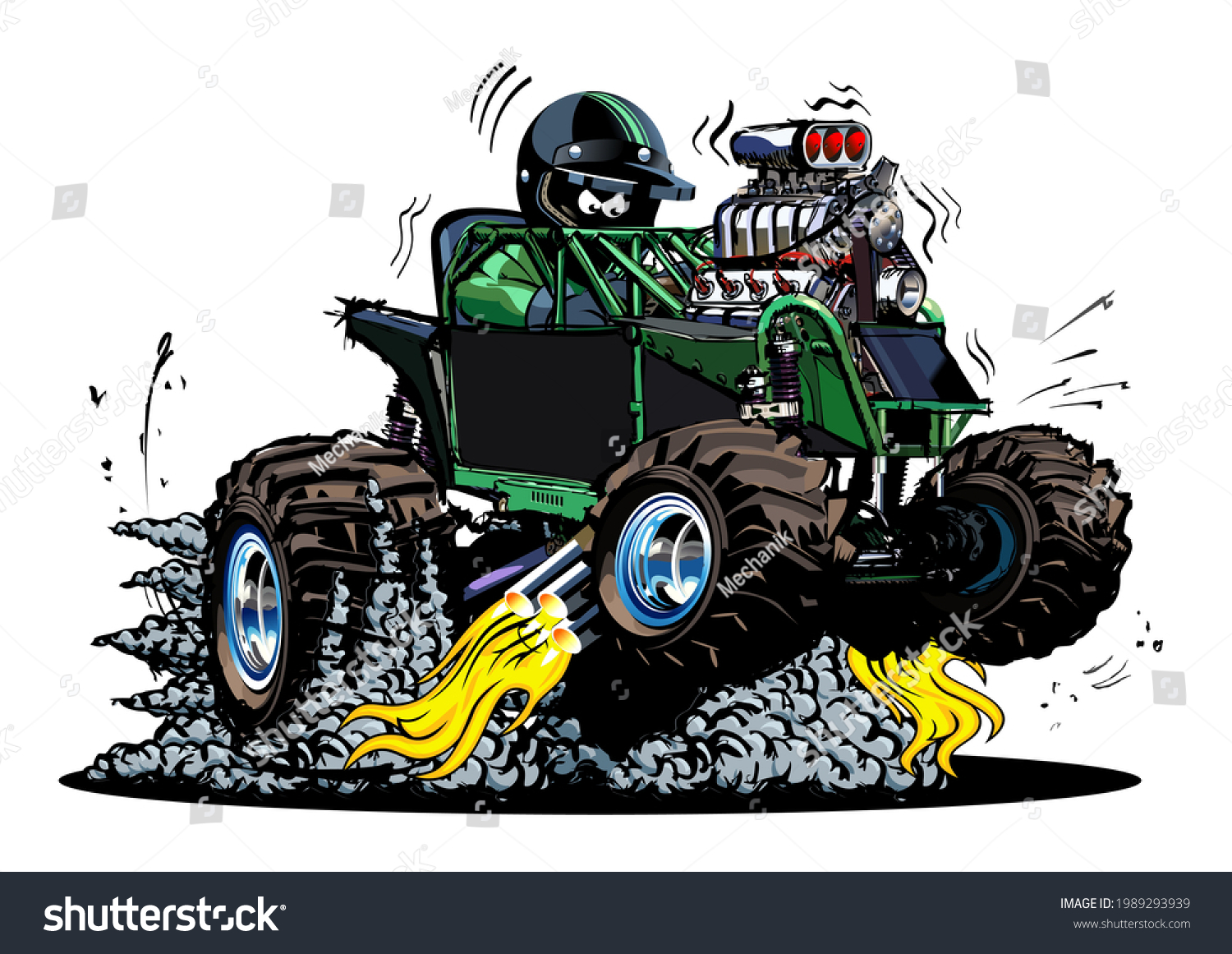 Vector Cartoon Buggy Available Eps10 Vector Stock Vector (Royalty Free ...