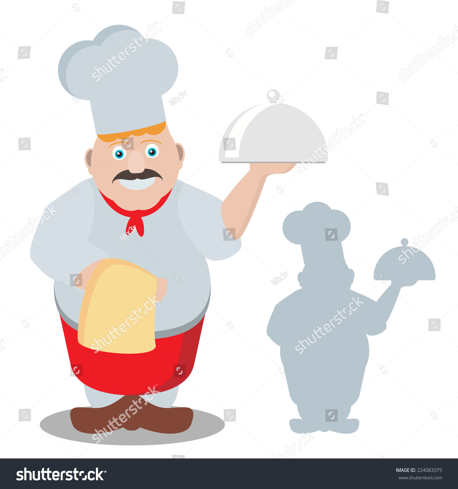 Vector Cartoon Chef Stock Vector (Royalty Free) 224083375 | Shutterstock