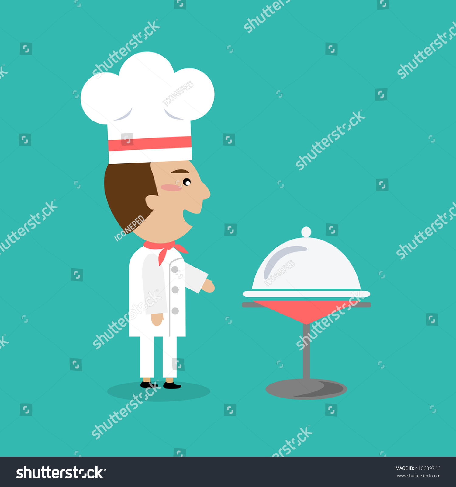 Vector Cartoon Cook Illustration Stock Vector (Royalty Free) 410639746 ...