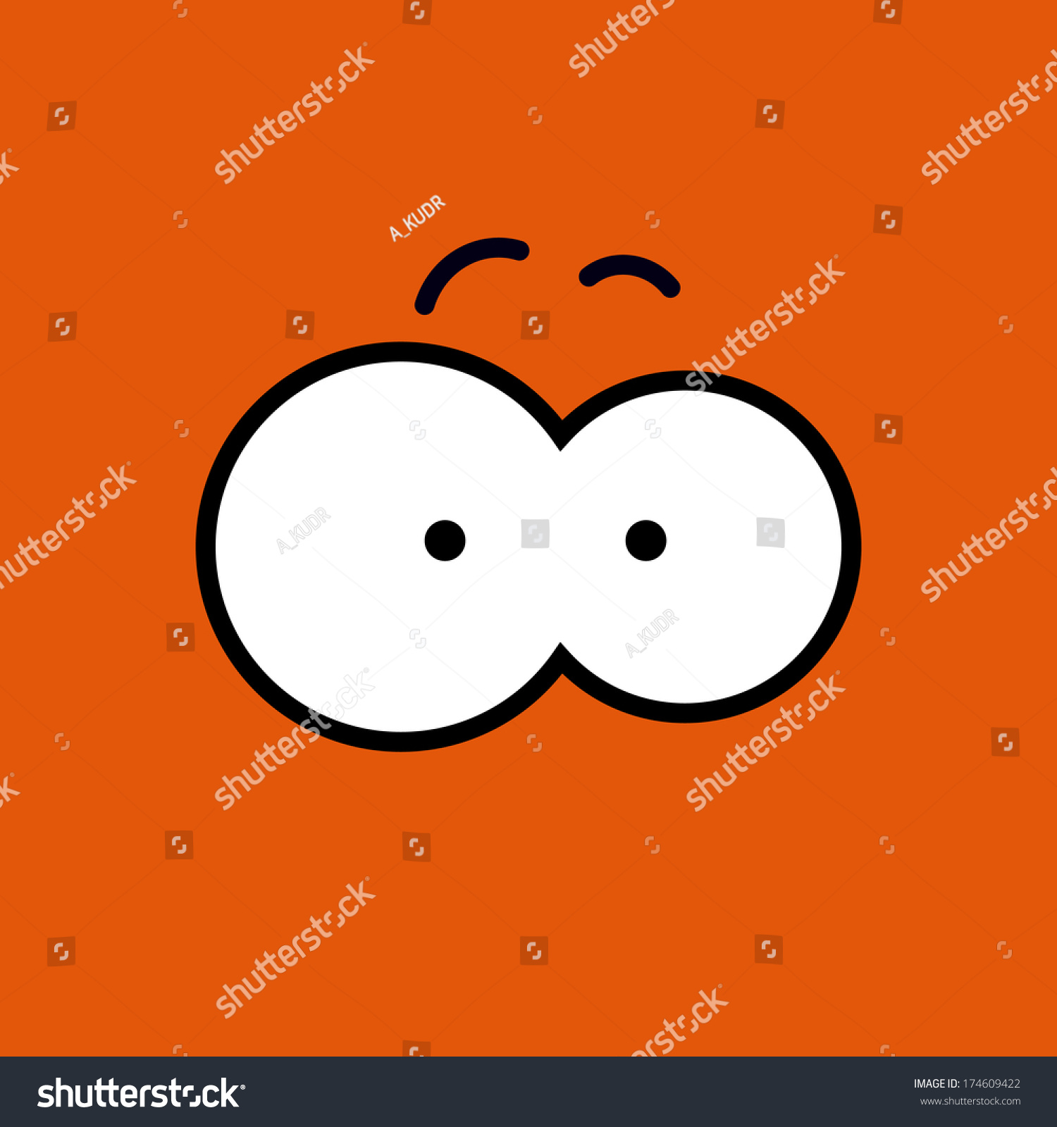 Vector Cartoon Eyes Orange Eps10 Stock Vector (Royalty Free) 174609422 ...