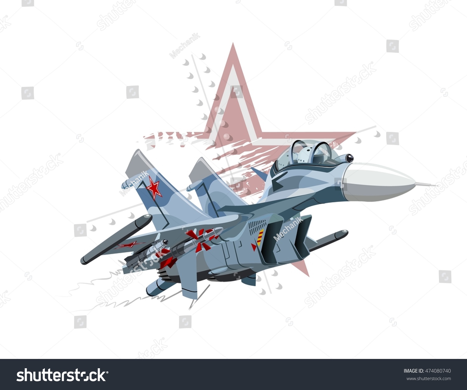 Vector Cartoon Fighter Plane Available Eps10 Stock Vector (Royalty Free ...
