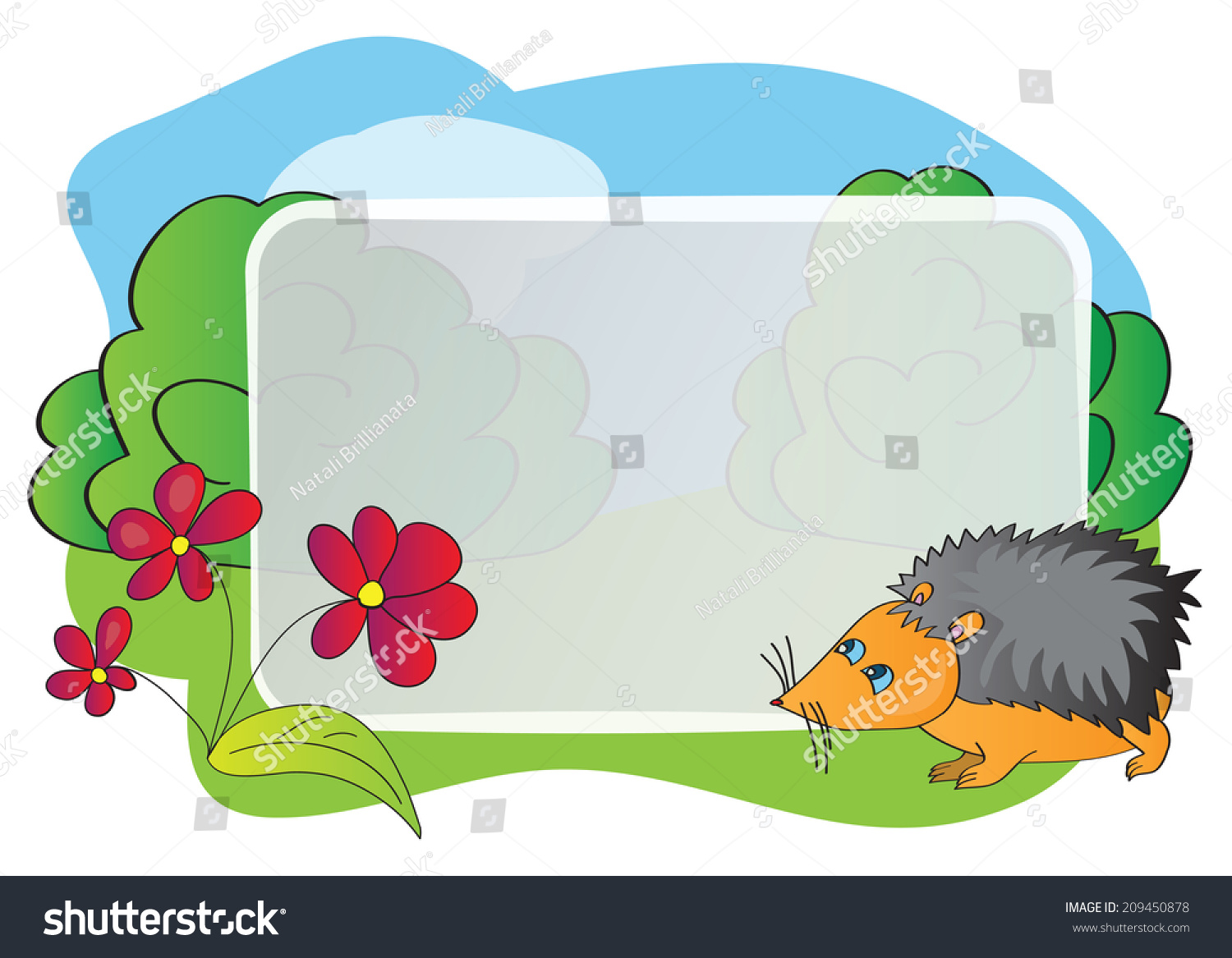 Vector Cartoon Frame Design: vector de stock (libre de regalías ...