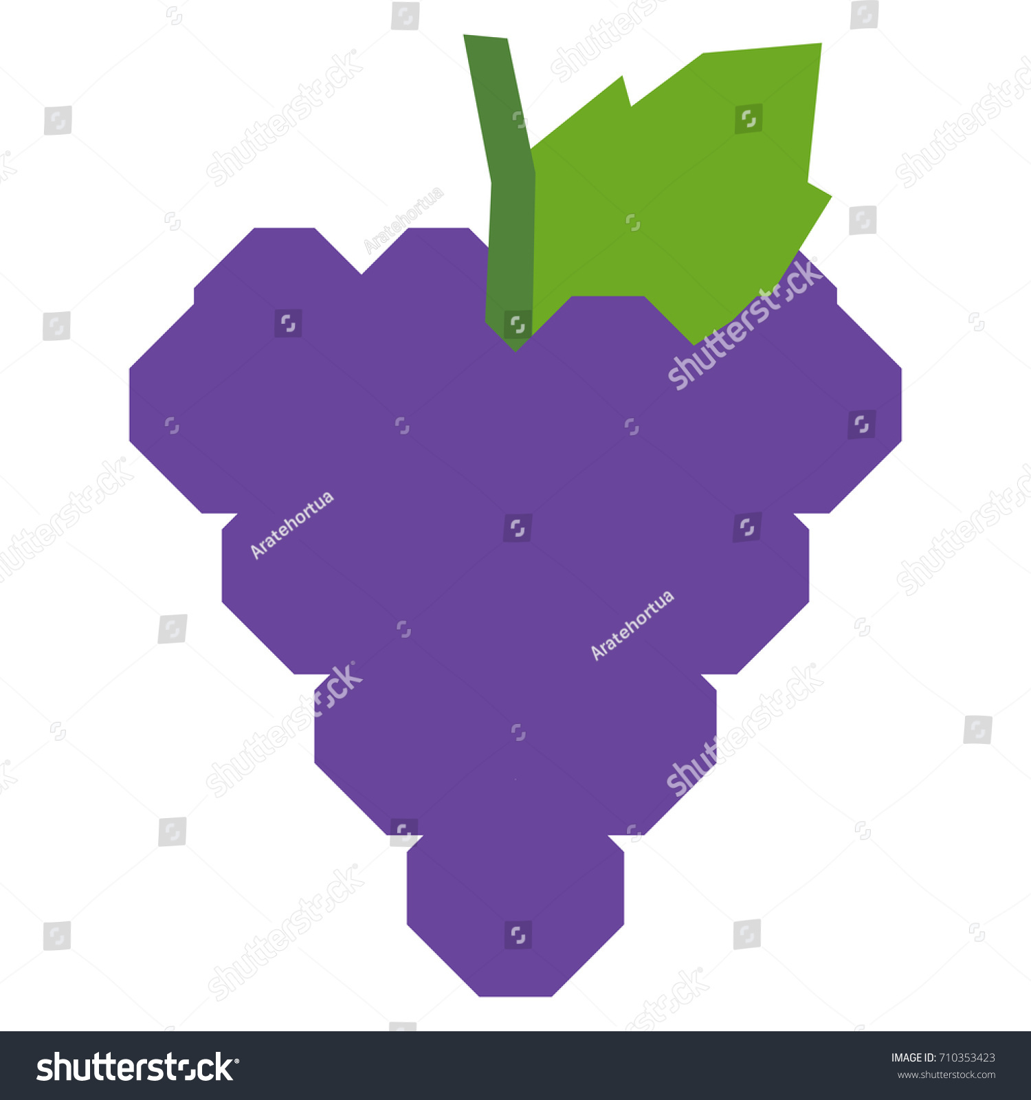 Vector Cartoon Grapes Isolated On White Stock Vector (Royalty Free ...